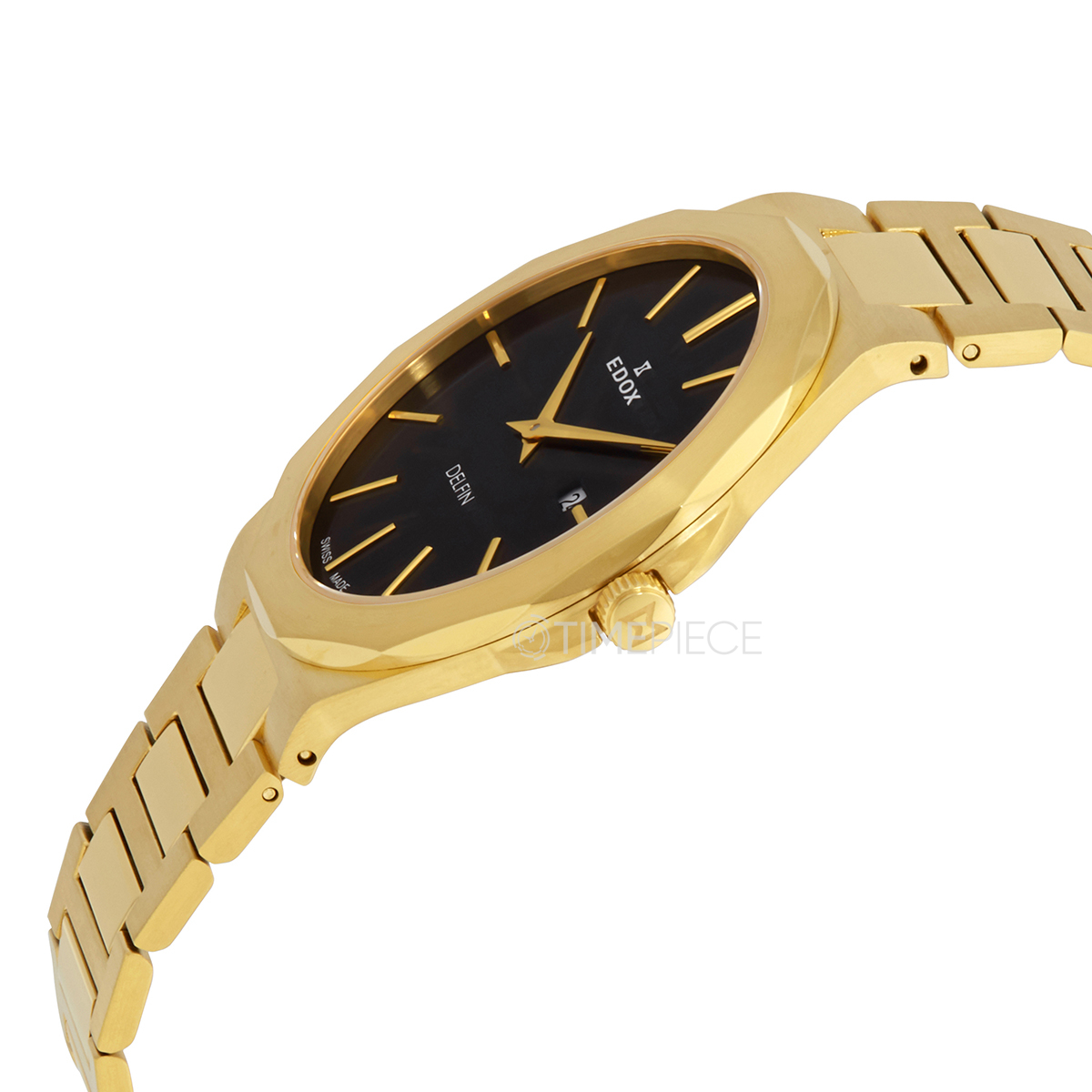 Edox Delfin Quartz Black Dial Mens Watch 71289 37JM NID