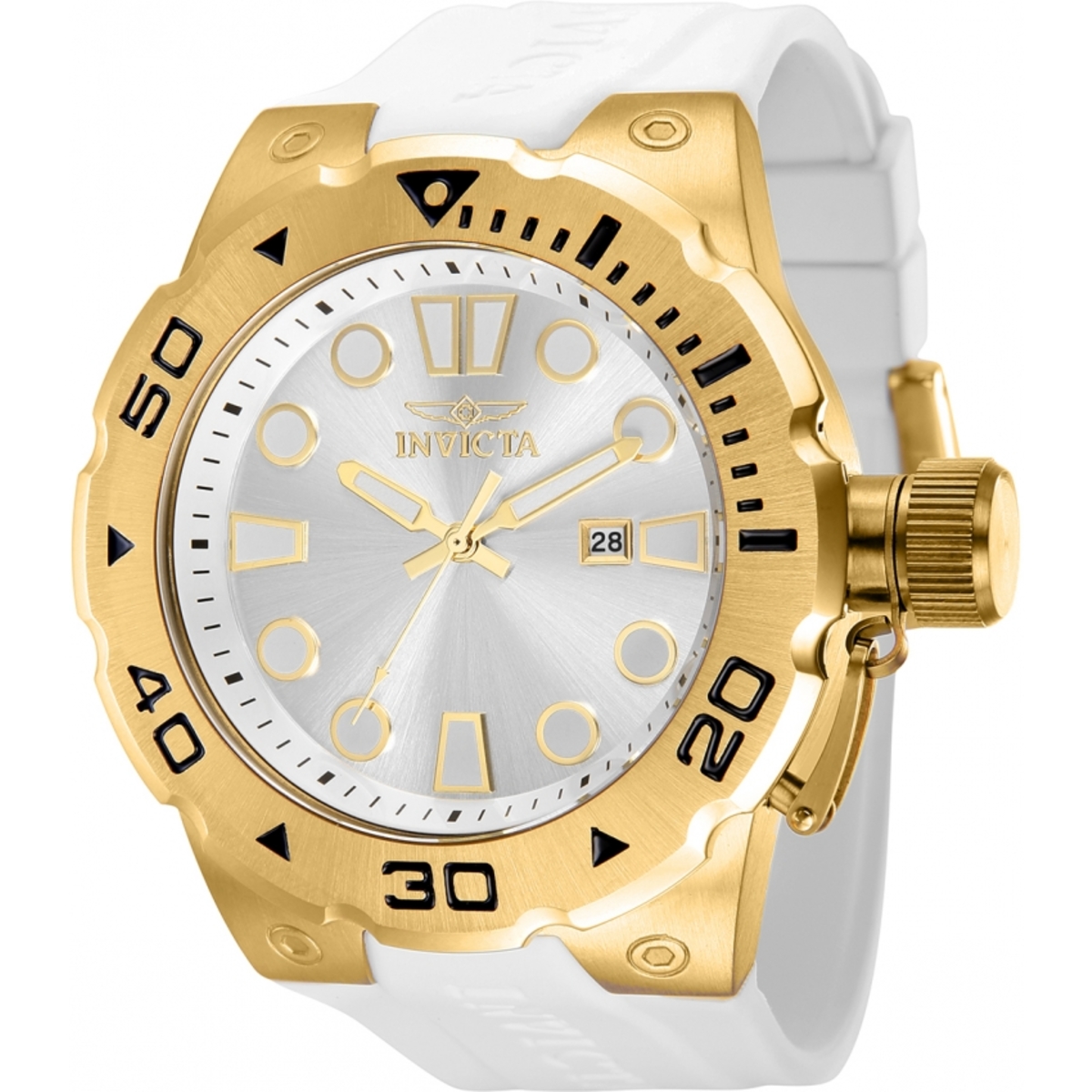 Invicta Pro Diver Quartz Silver Dial Mens Watch 36989