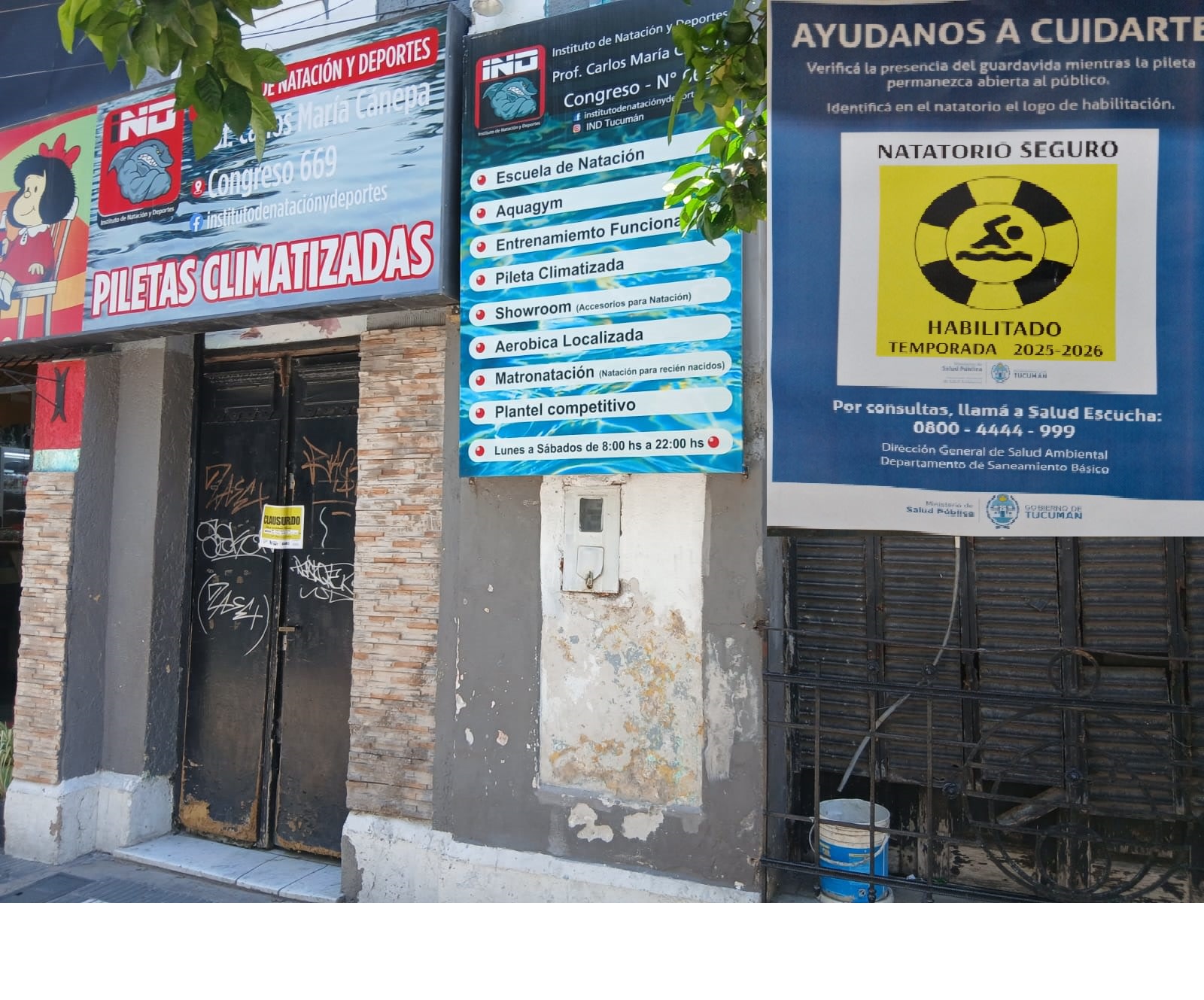 El natatorio de barrio Sur clausurado por el Municipio había sido ...