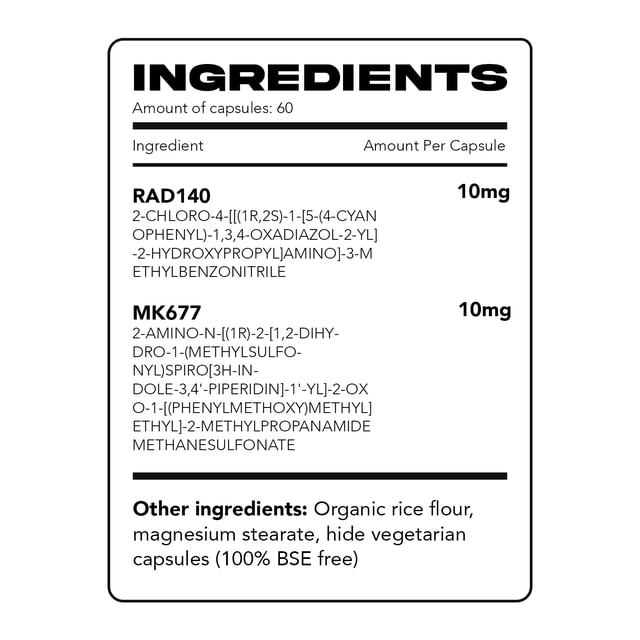 2 x RAD140 and MK677 + Enclomiphene Bundle | Affordable Nutrition