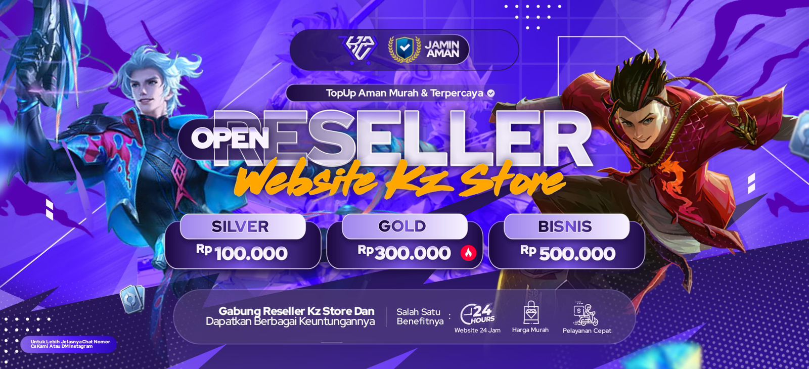 KZ STORE - Top Up Game Termurah Top Up Game Tercepat Top Up Andalan Kamu