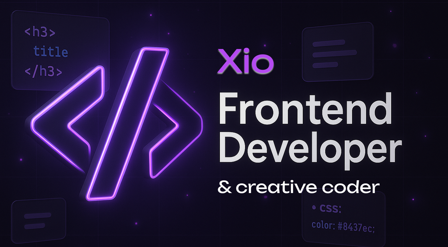 Xio | Creative Coder & Designer