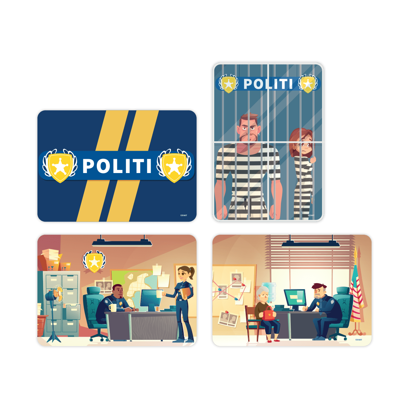 Politi, sæt med 4 stk. | EXAKT