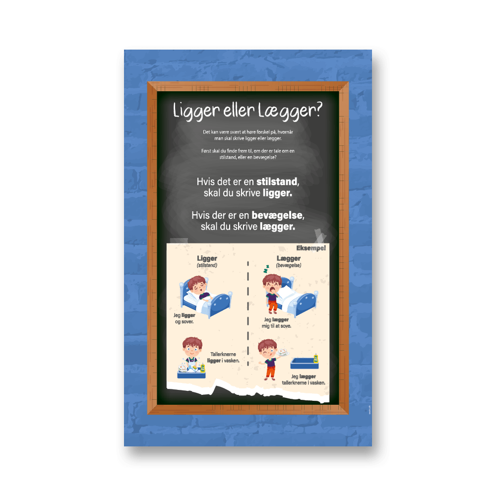 Grammatik, ligger/lægger | EXAKT