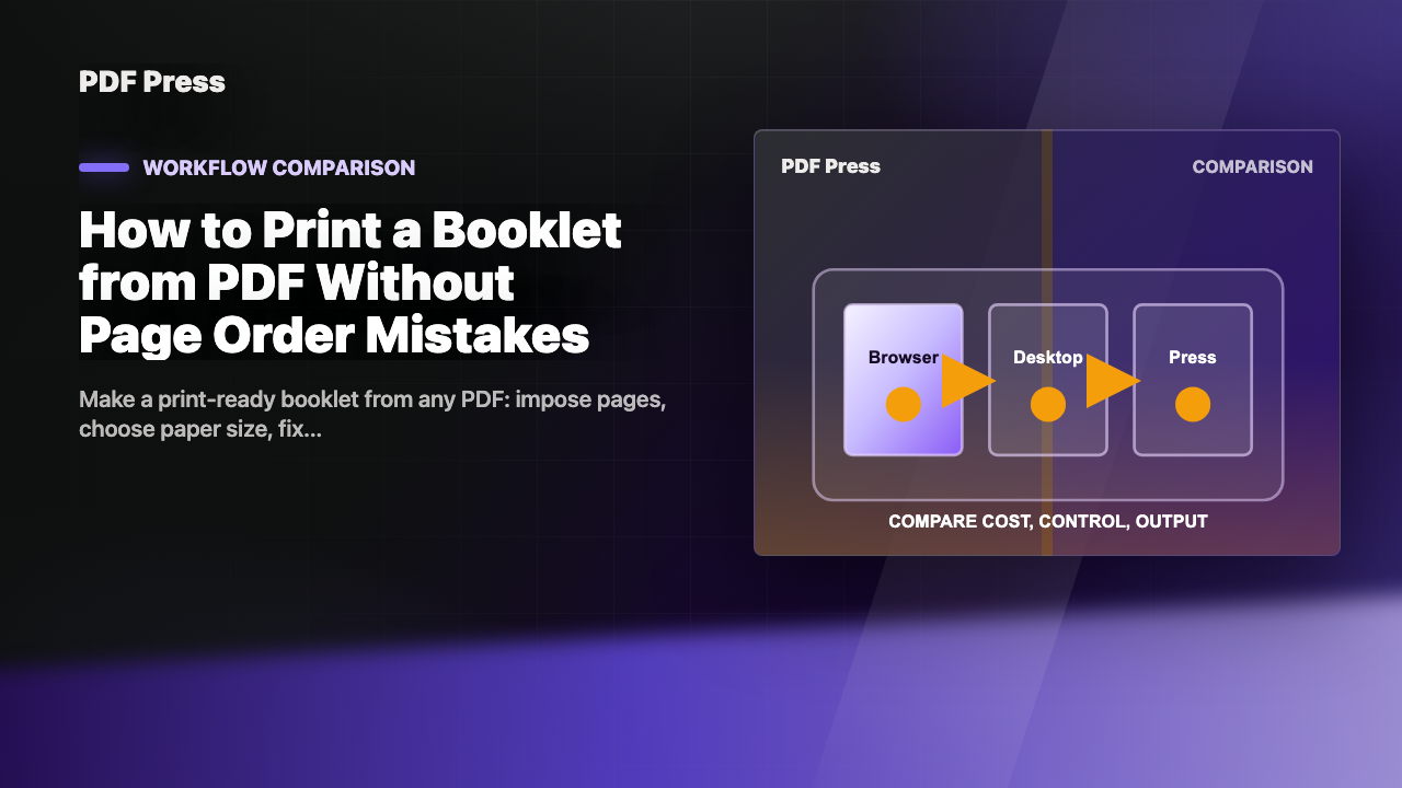 How to Print a Booklet from PDF — Free, in the Right Order | PDF Press Blog