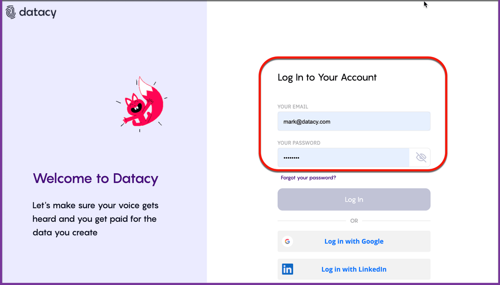 Getting Started with Datacy