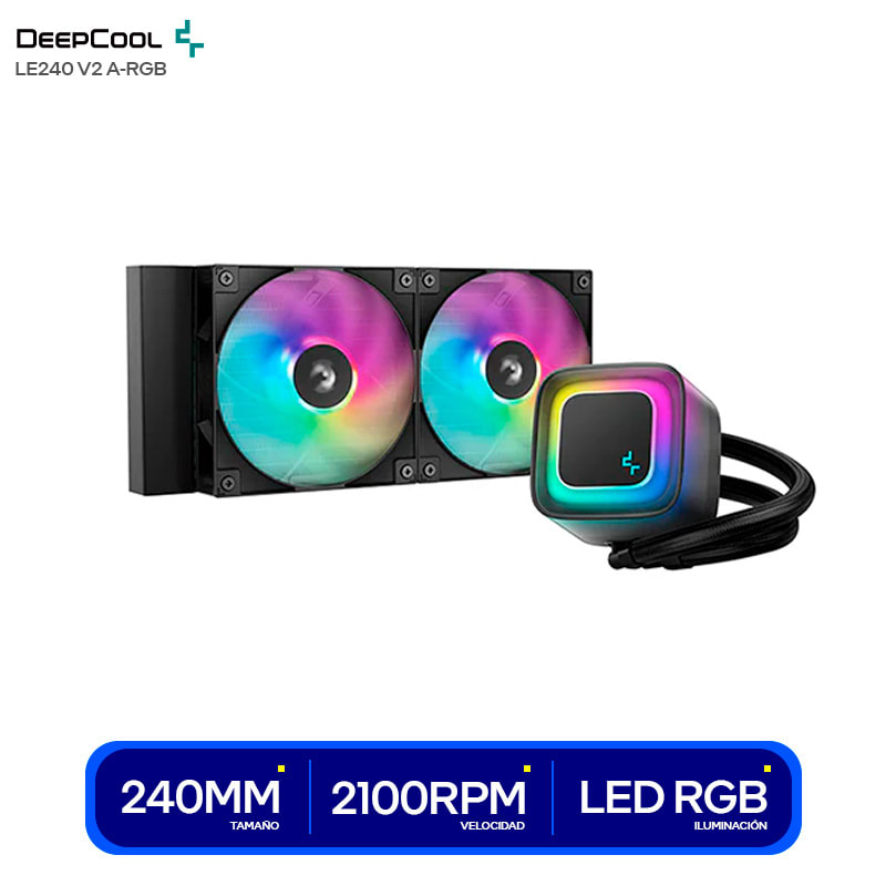 DISIPADOR LIQUIDO RGB DEEPCOOL LE240 V2 AIO 240MM | PC World Honduras