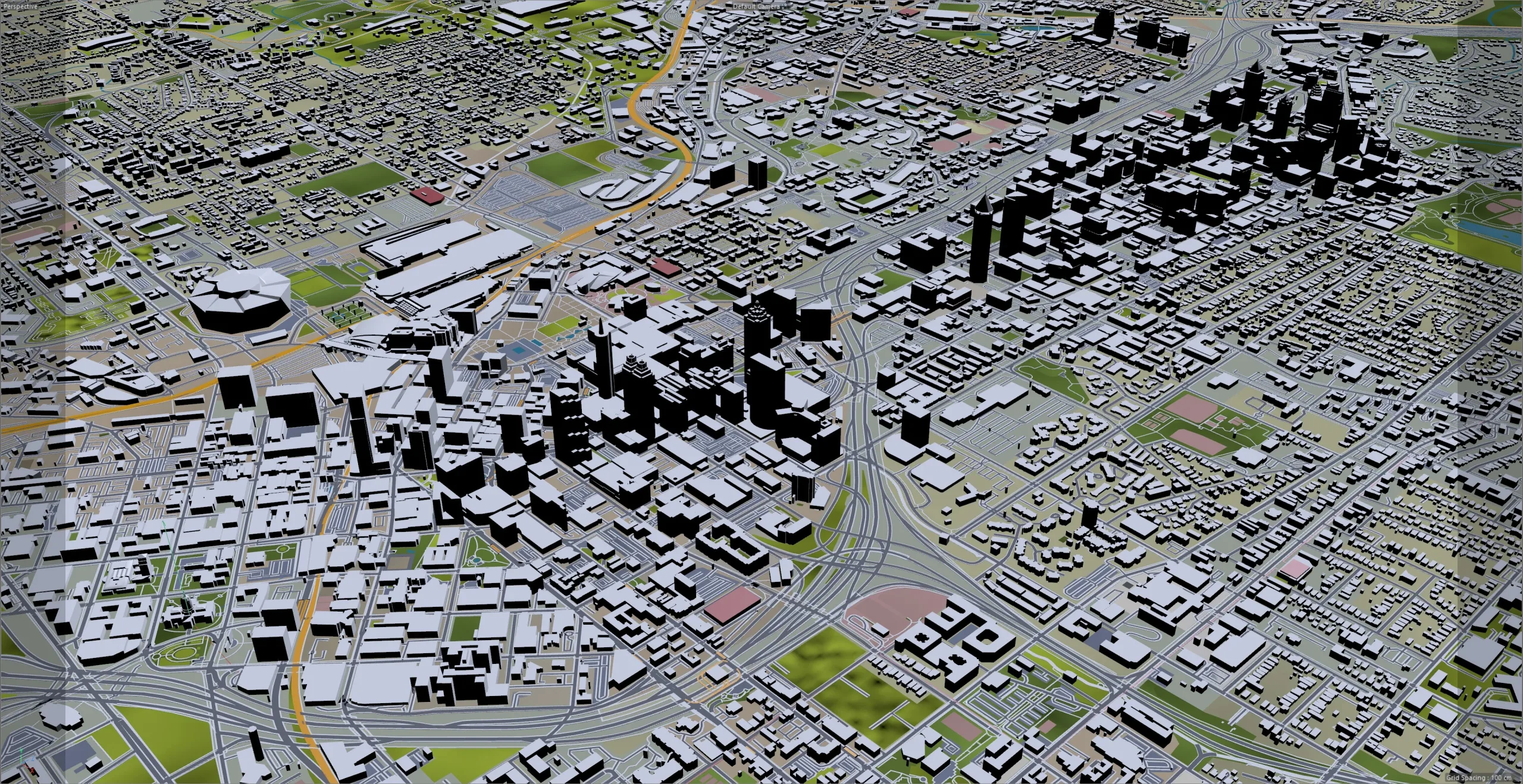 Atlanta City Georgia 3D Model 40km - FlippedNormals