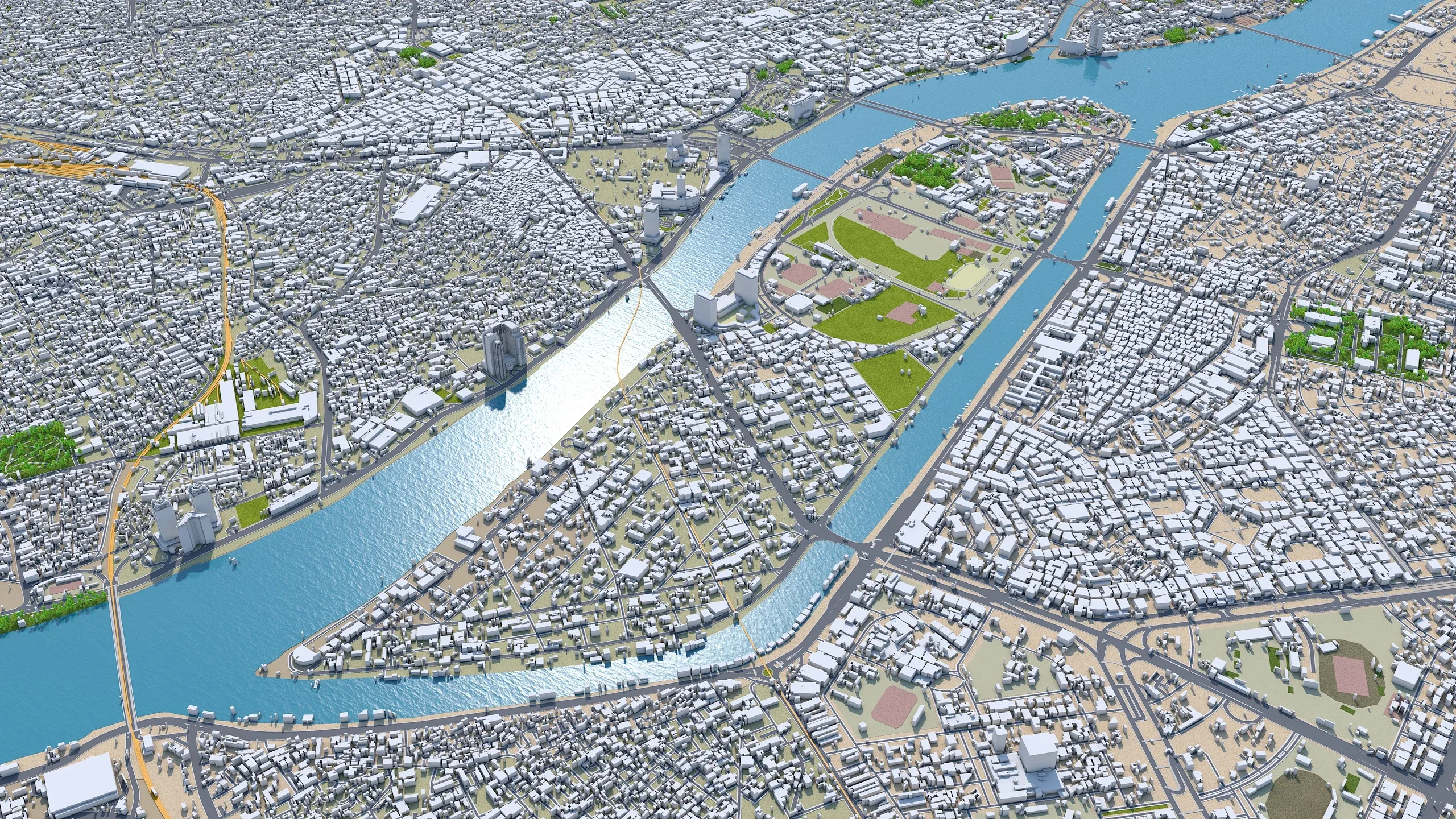 Cairo Downtown City Egypt 3D Model - FlippedNormals