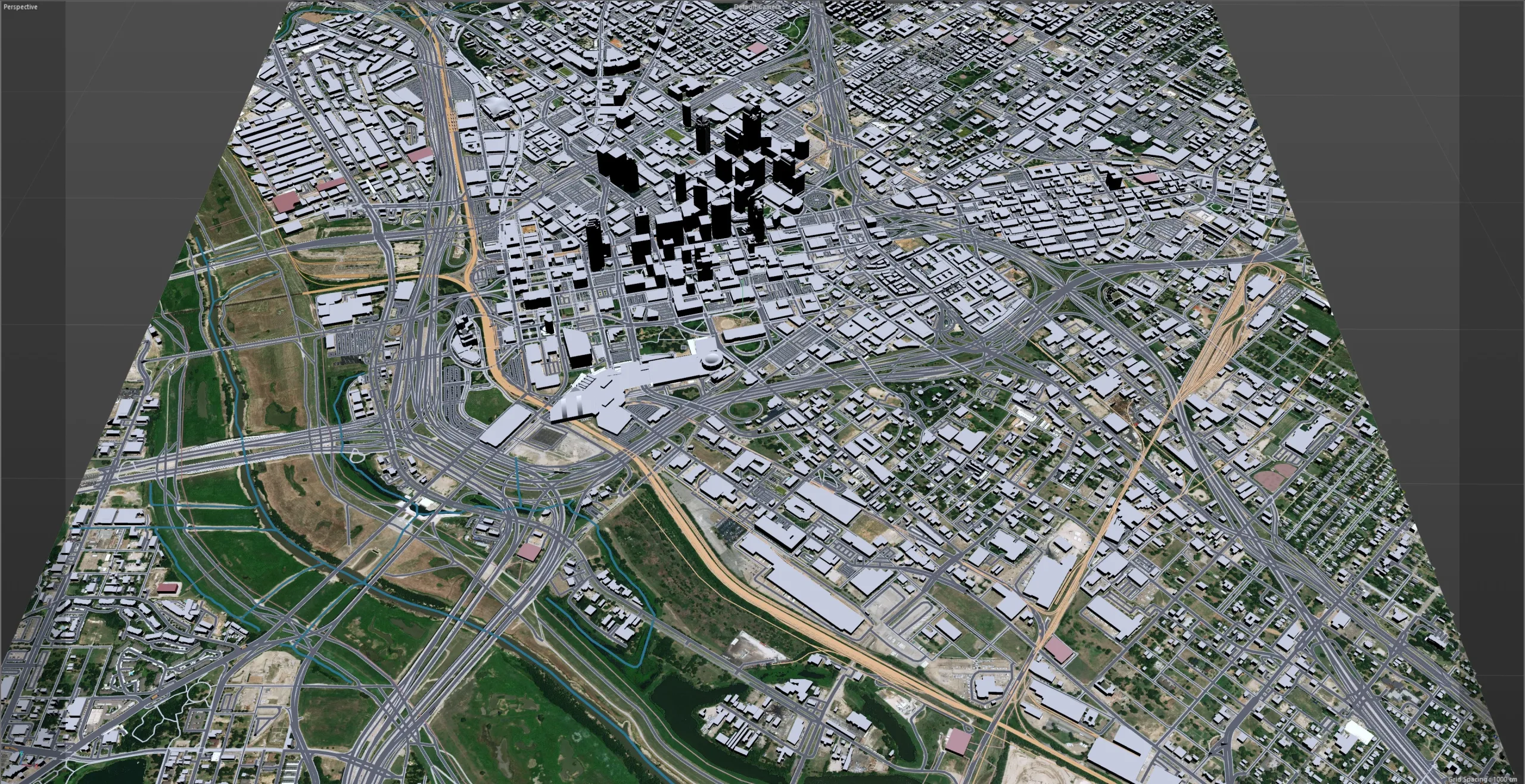 Dallas Downtown City Texas 3D Model - FlippedNormals