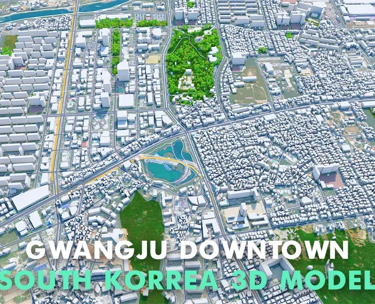Gwangju Downtown City South Korea - FlippedNormals