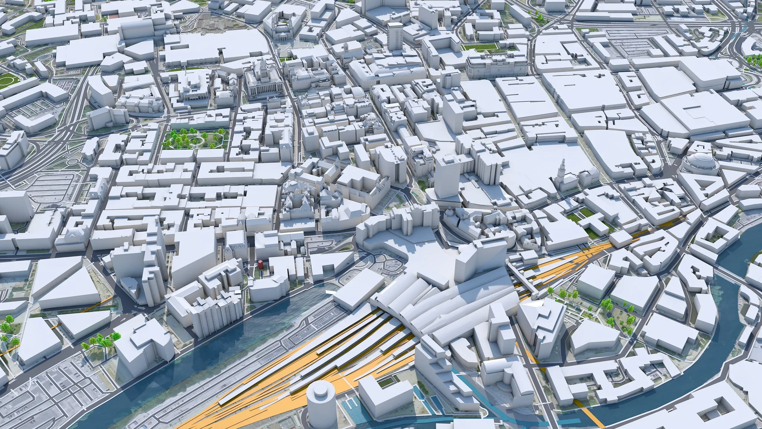 Leeds City UK 3D Model 60km - FlippedNormals