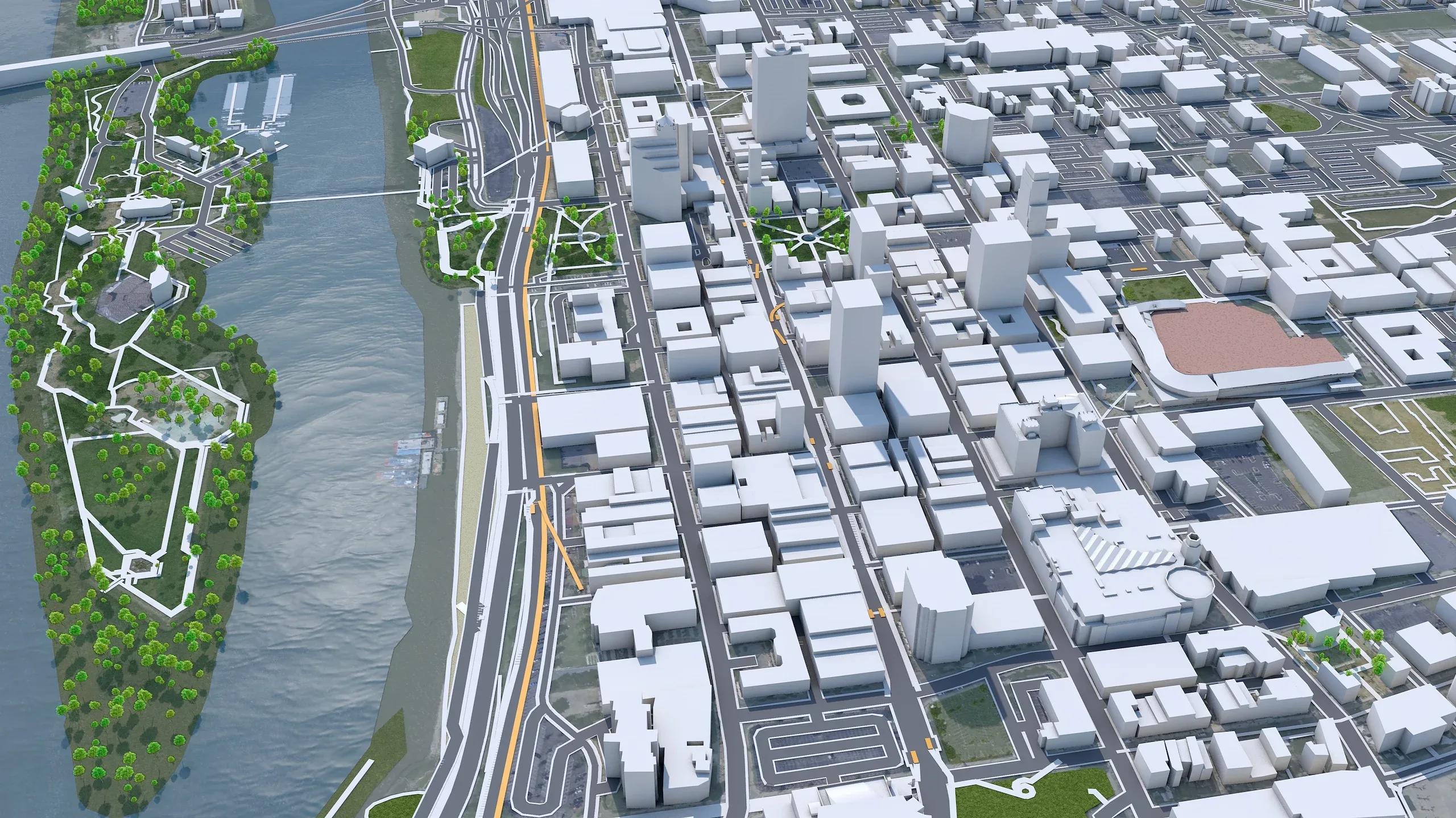 Memphis City Tennessee 3D Model - FlippedNormals