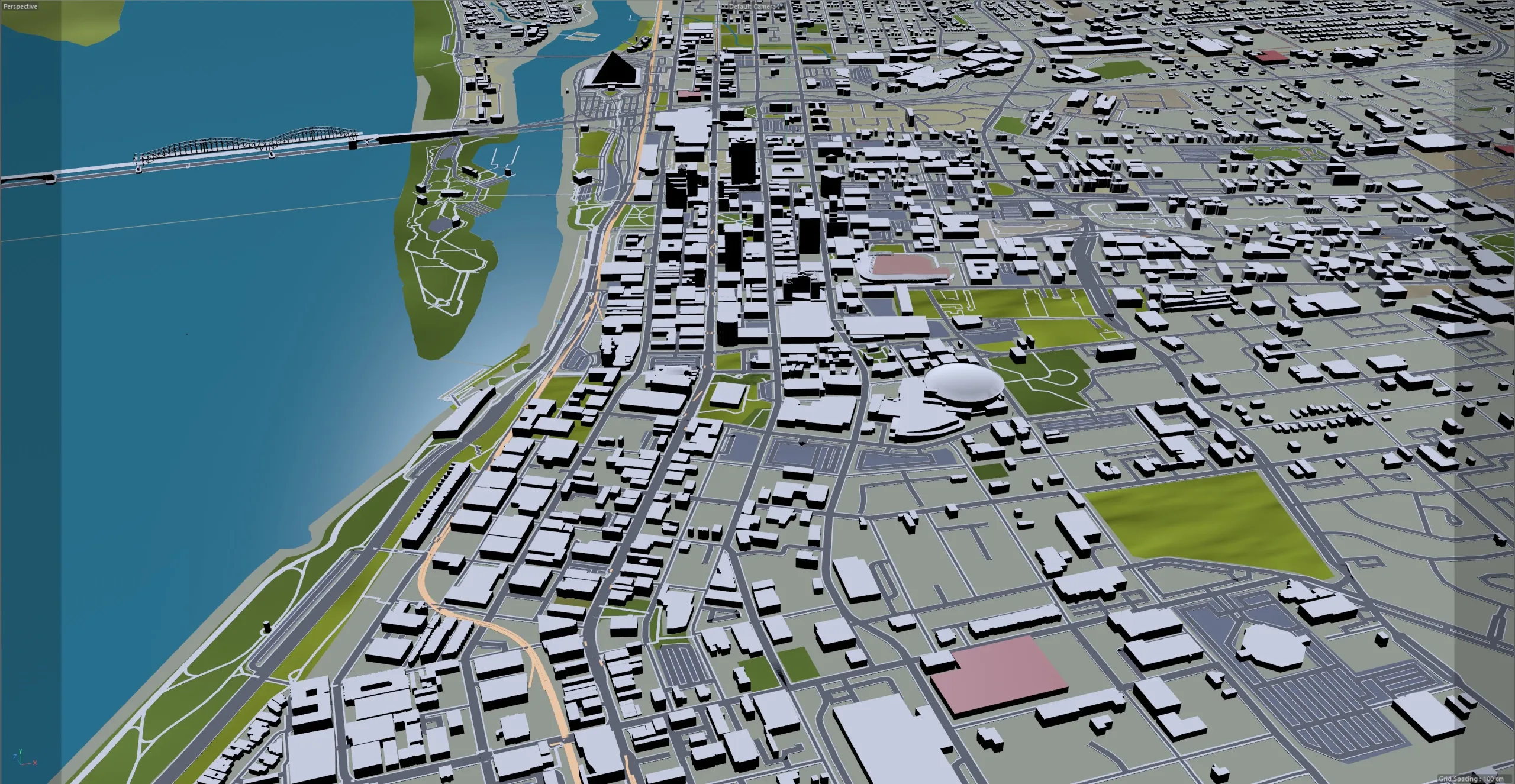 Memphis City Tennessee 3D Model - FlippedNormals