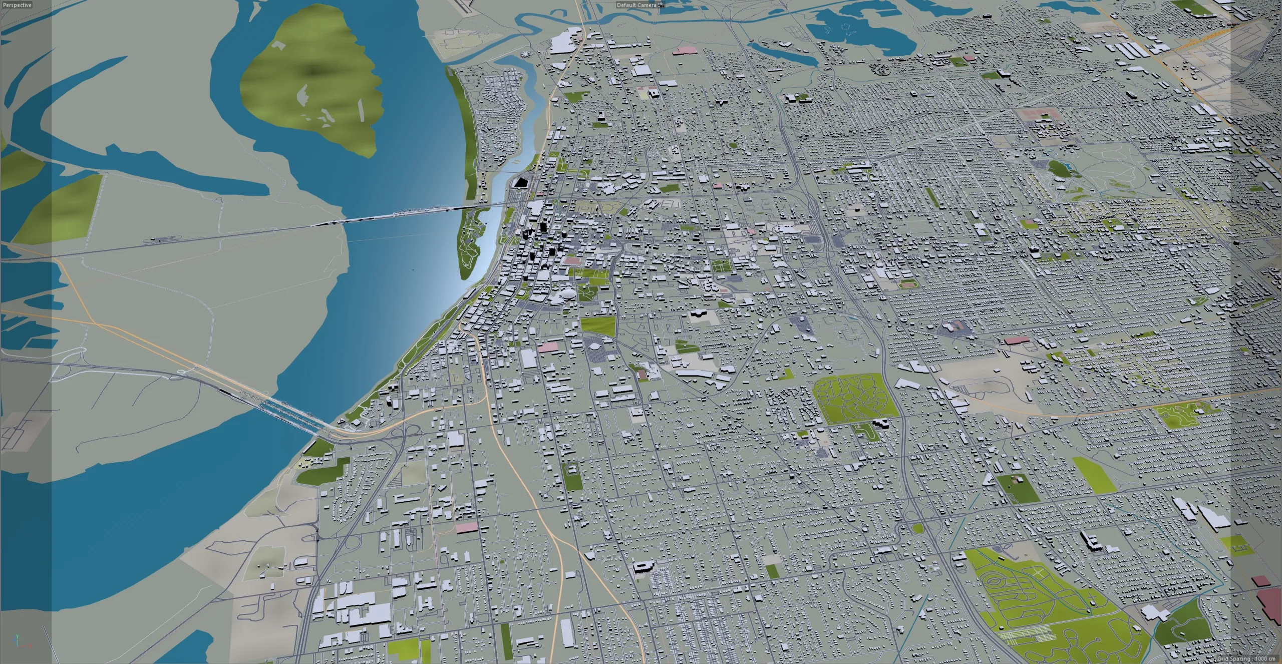 Memphis City Tennessee 3D Model - FlippedNormals