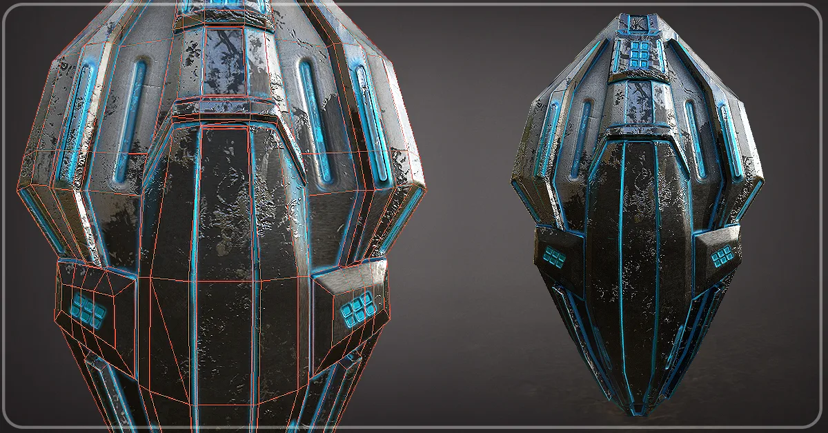20 SCIFI SHIELDS with 4k Textures - FlippedNormals