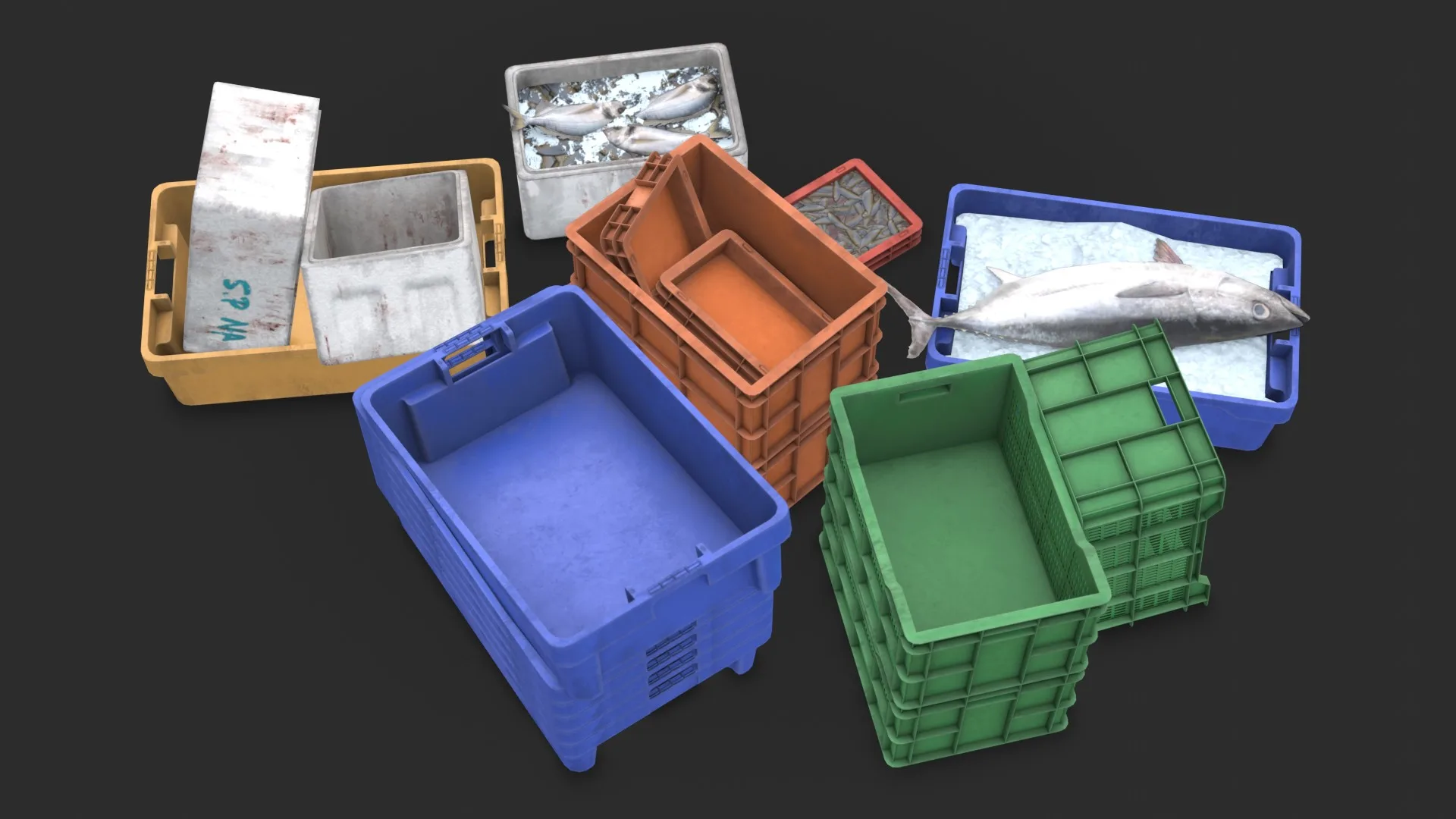 Fishing Plastic Crates - FlippedNormals