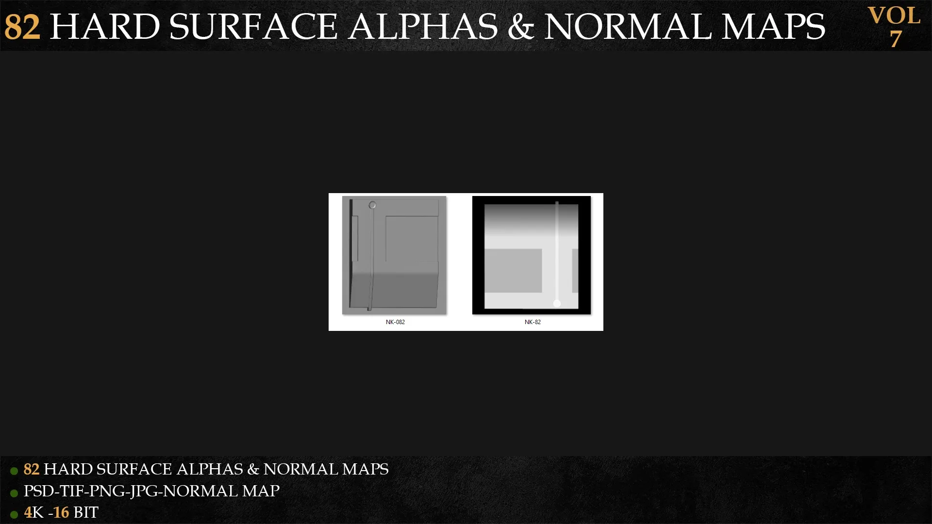 82 HARD SURFACE ALPHAS & NORMAL - FlippedNormals