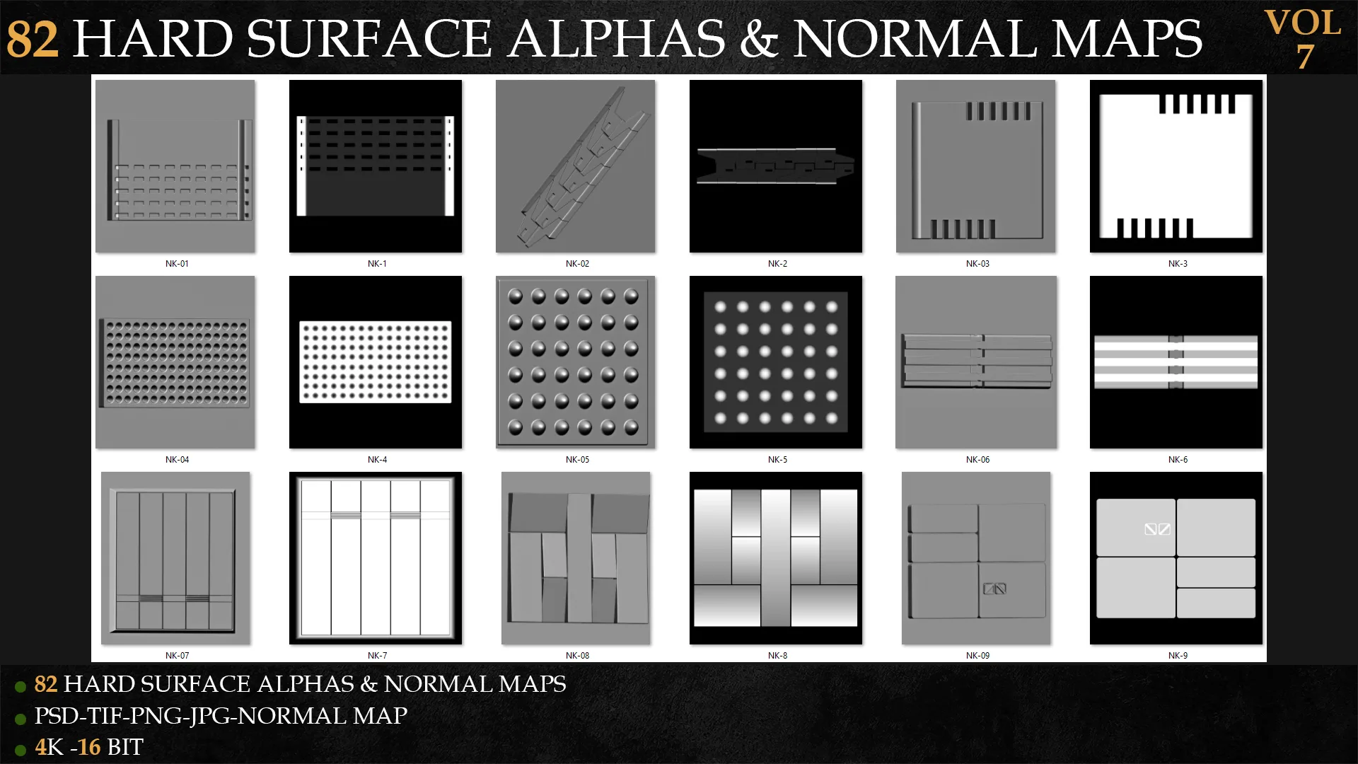 82 HARD SURFACE ALPHAS & NORMAL - FlippedNormals