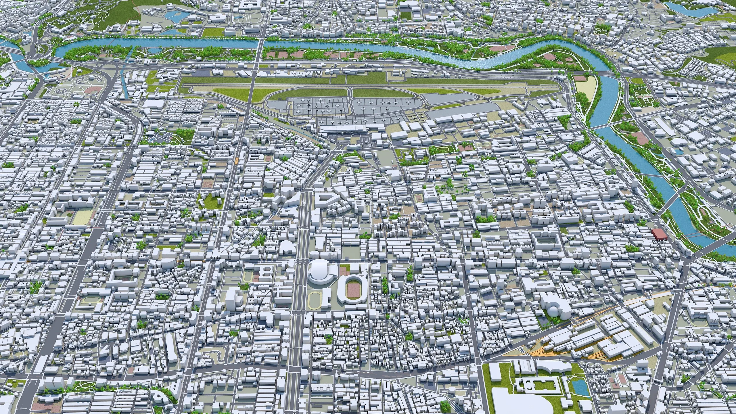 Taipei City Taiwan 3D Model 60km - FlippedNormals