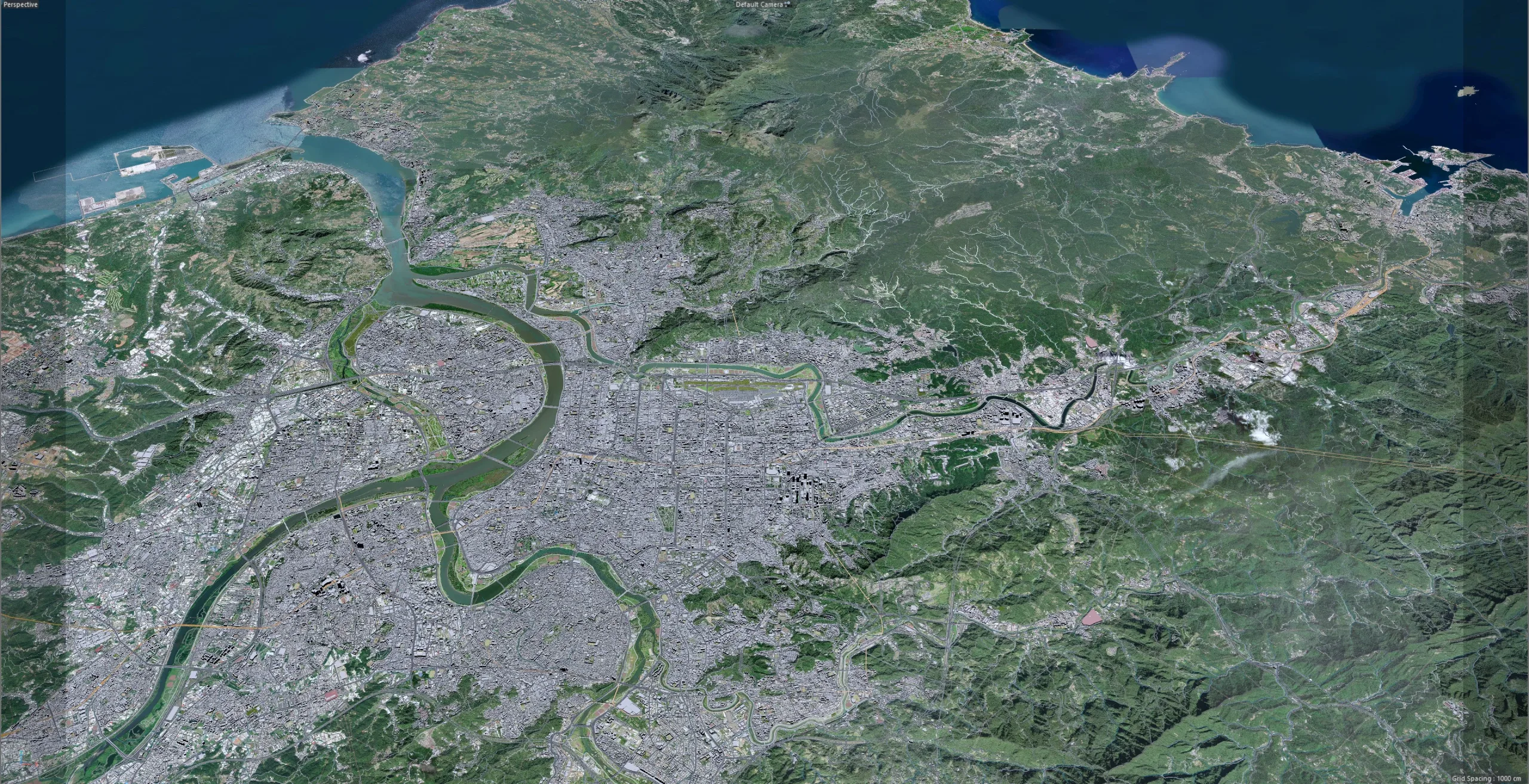 Taipei City Taiwan 3D Model 60km - FlippedNormals