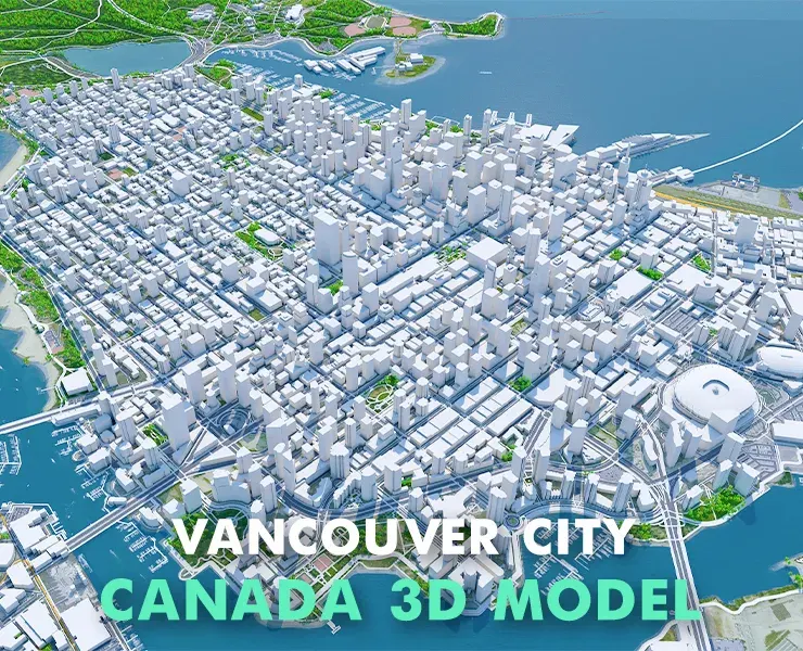 Vancouver City Canada 3D Model - FlippedNormals
