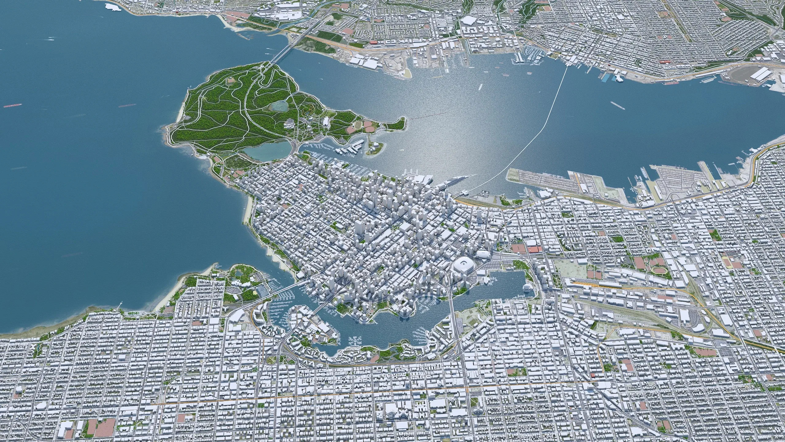 Vancouver City Canada 3D Model - FlippedNormals