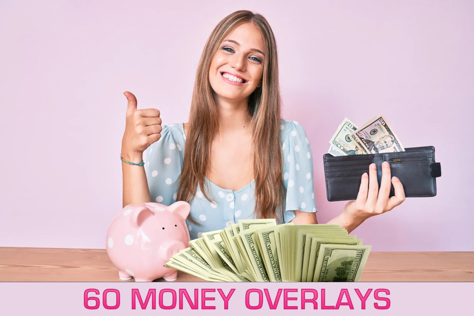 60 Money Overlays PNG, Photoshop - FlippedNormals