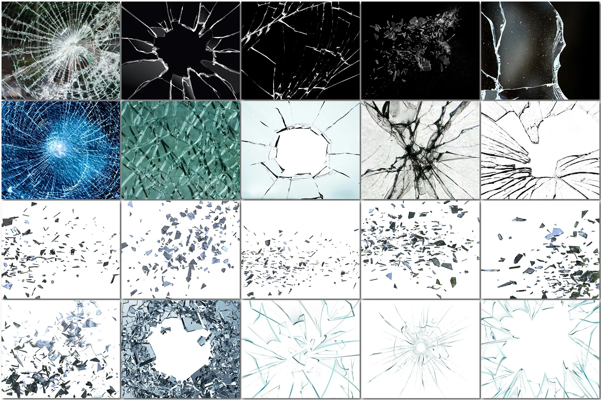 Broken Glass Photoshop Overlays - FlippedNormals