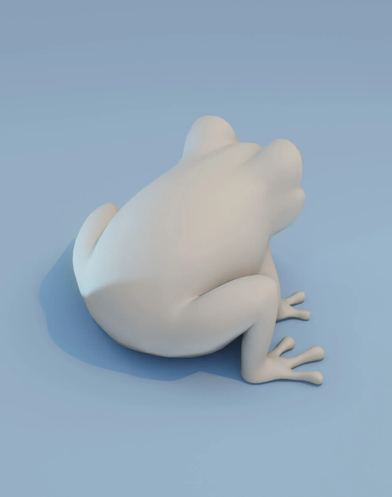 Cartoon Frog Base Mesh with Facial - FlippedNormals