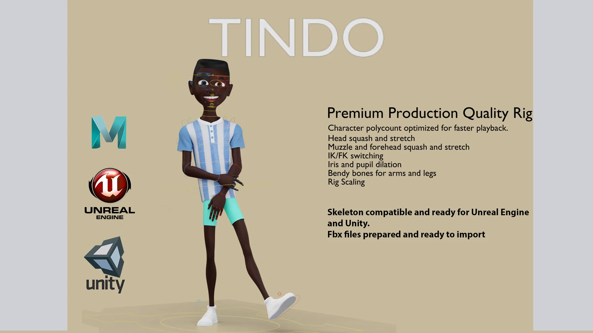 TINDO RIG MAYA VERSION - FlippedNormals