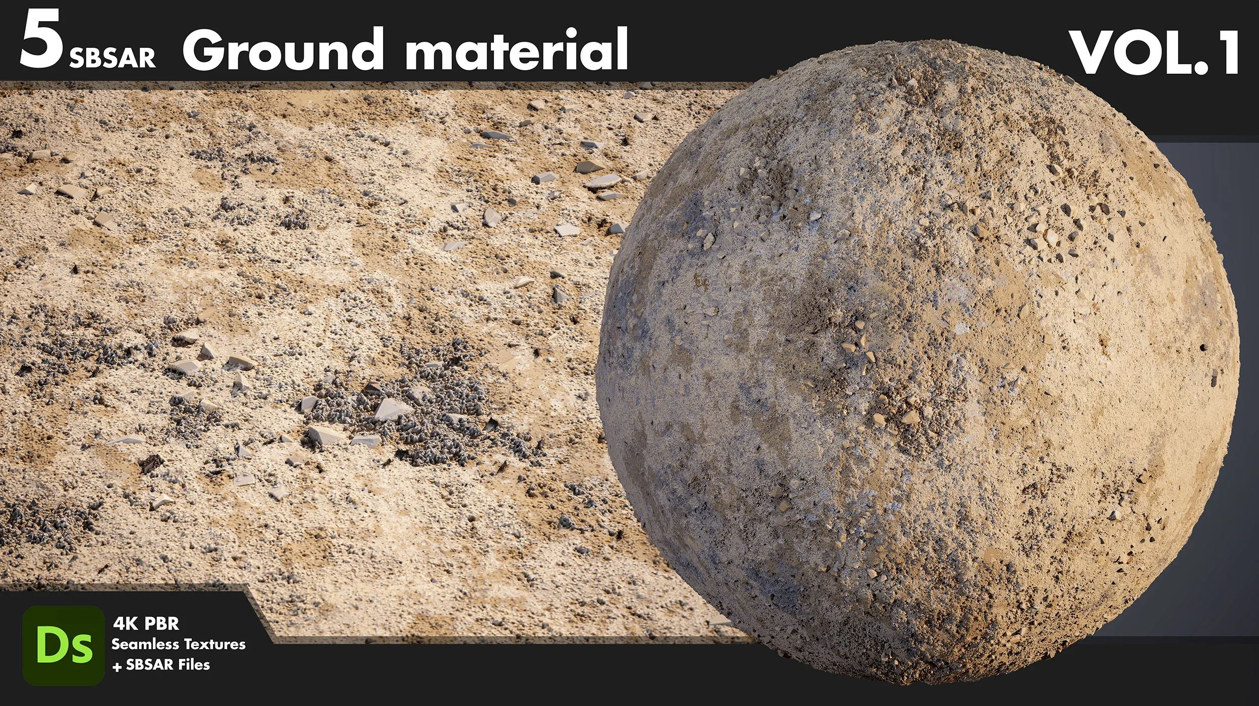 5 sbsar Ground material VOL.1 - FlippedNormals