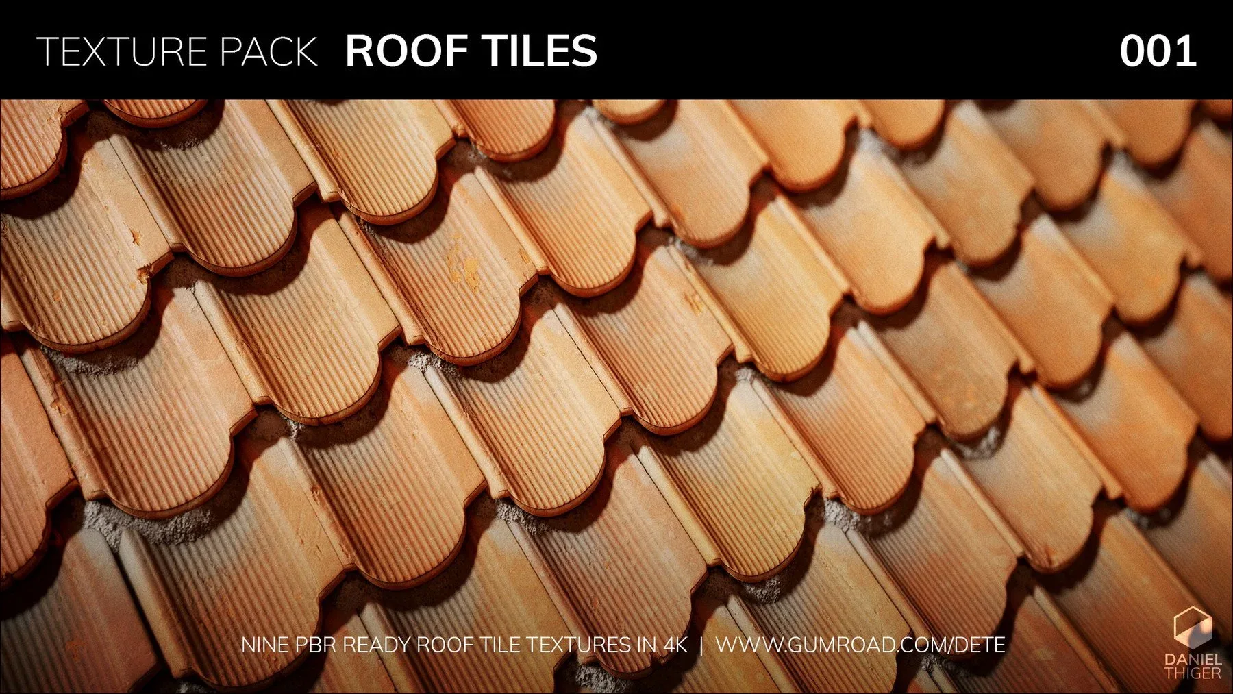 Texture Pack | Roof Tiles 001 - FlippedNormals