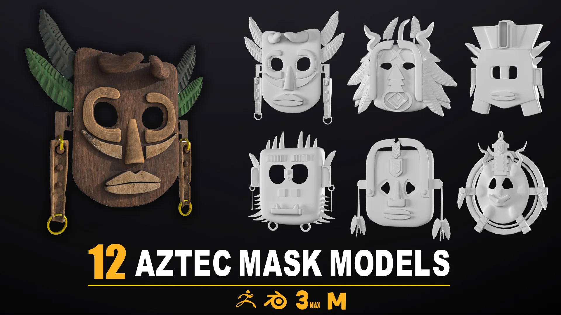 12 Symbolic Mask Models - FlippedNormals