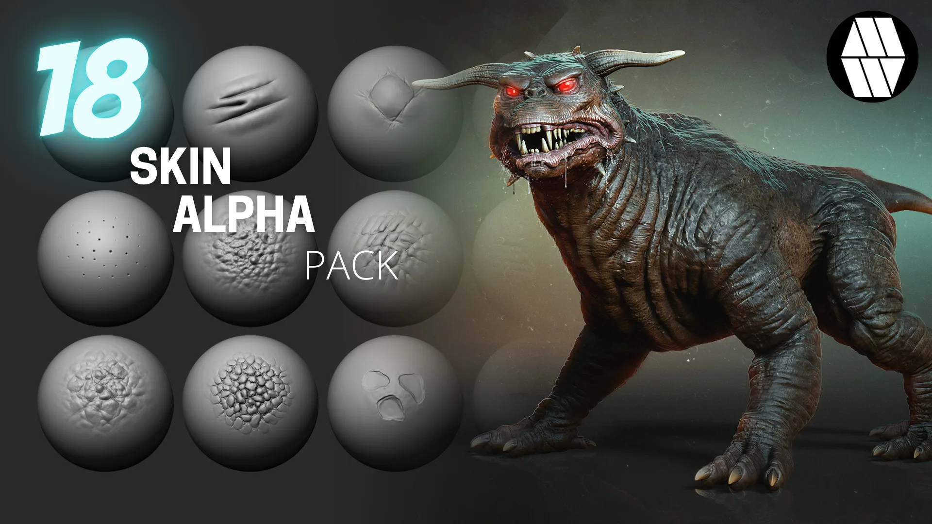 4 Alpha Packs Bundle - FlippedNormals