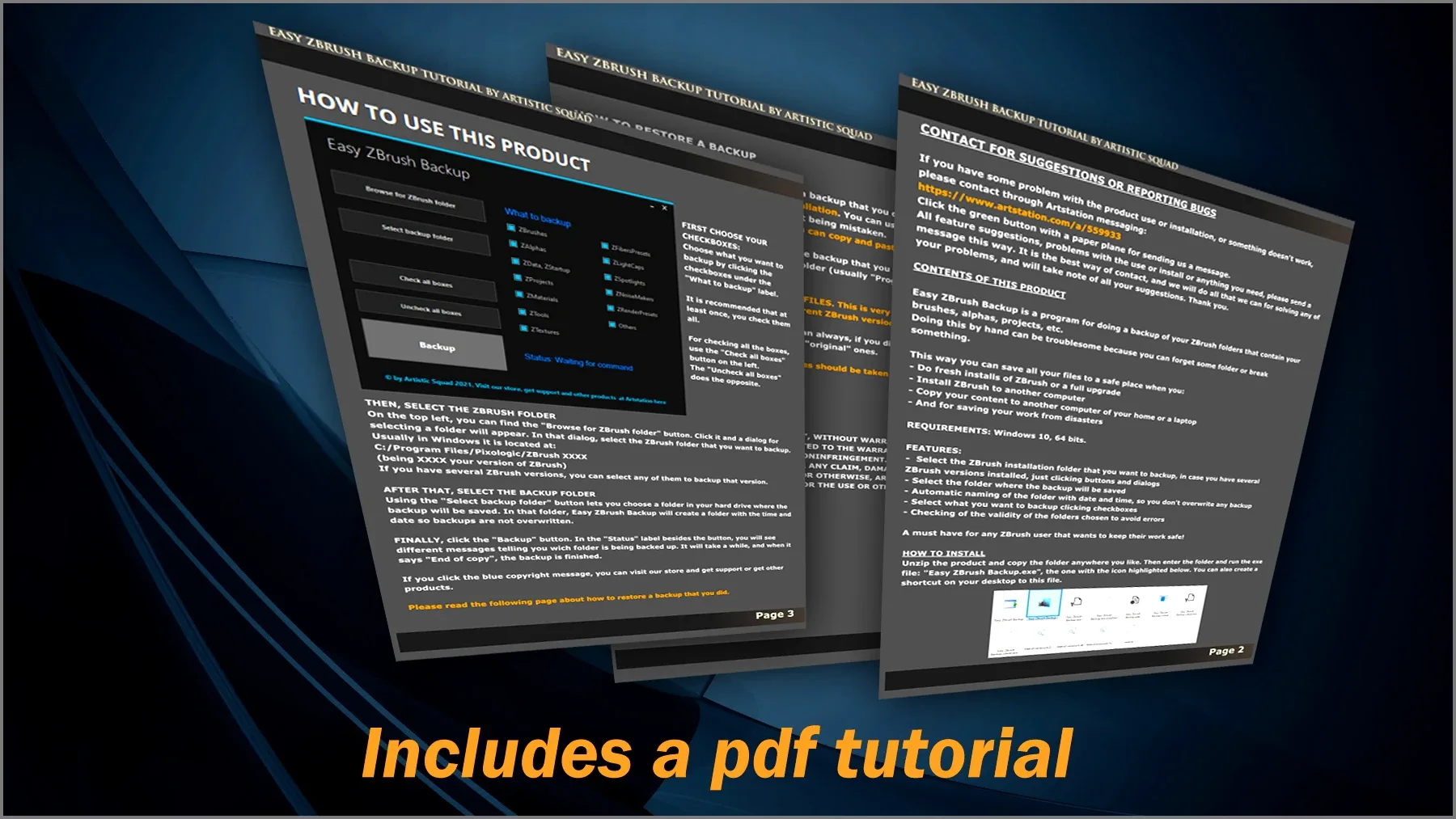 Easy ZBrush Backup - FlippedNormals