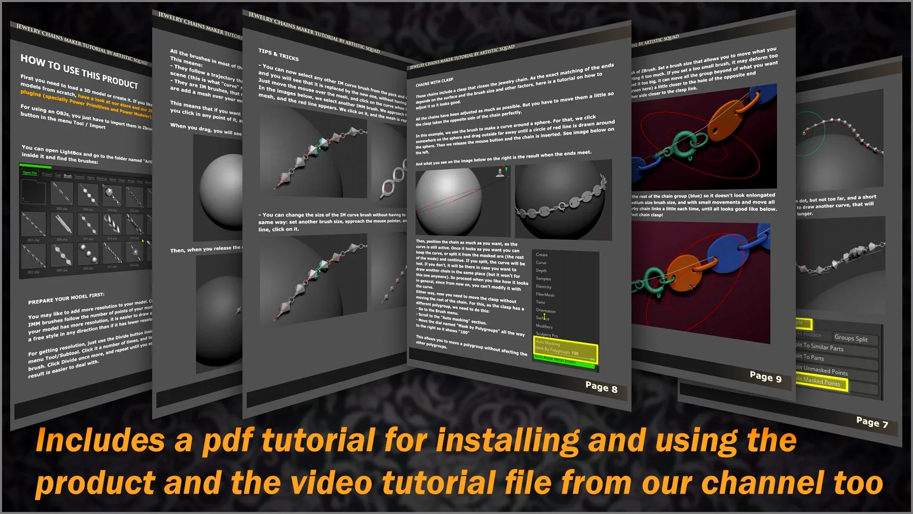 Jewelry Chains Maker 250 ZBrush - FlippedNormals