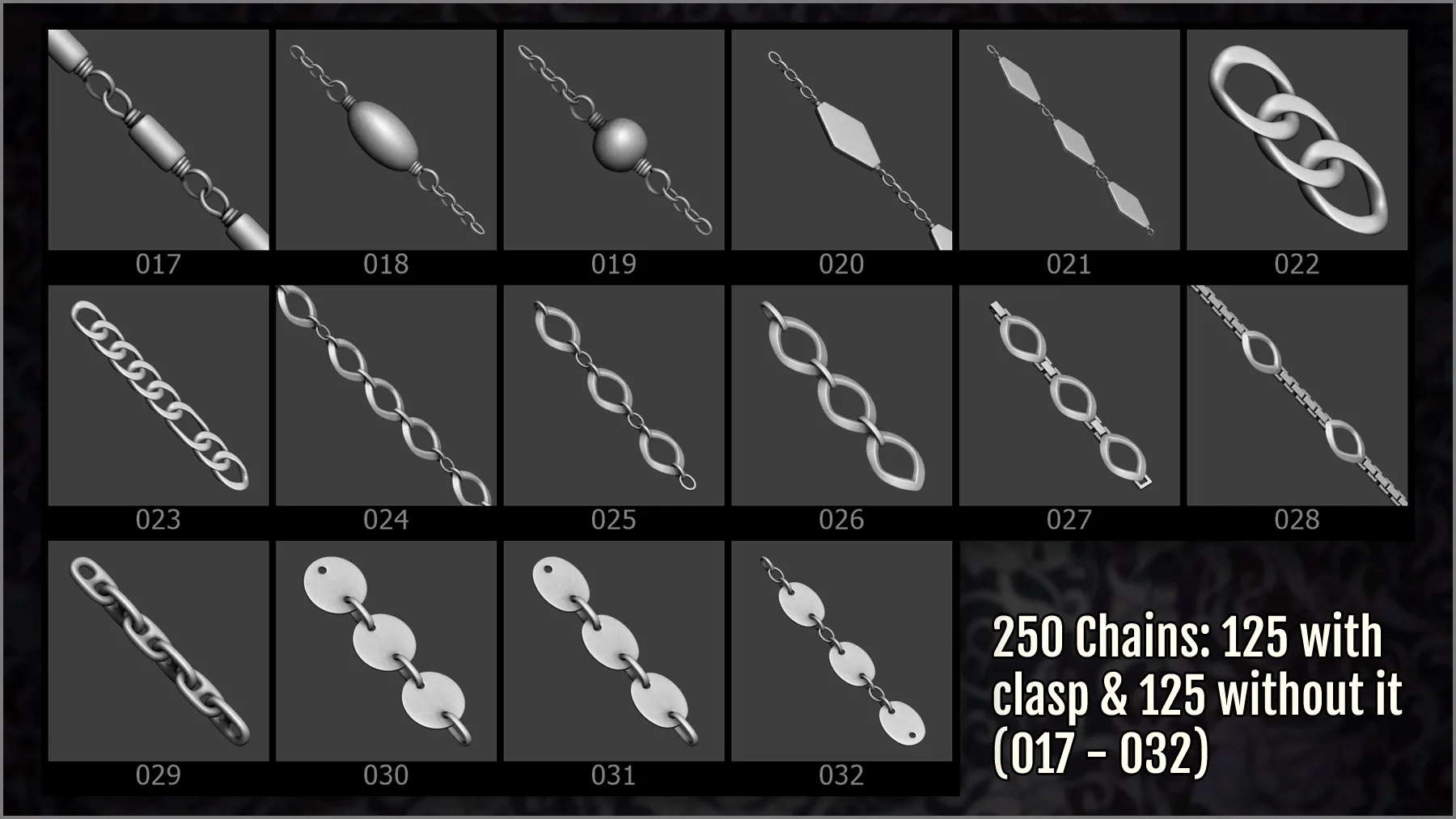 Jewelry Chains Maker 250 ZBrush - FlippedNormals
