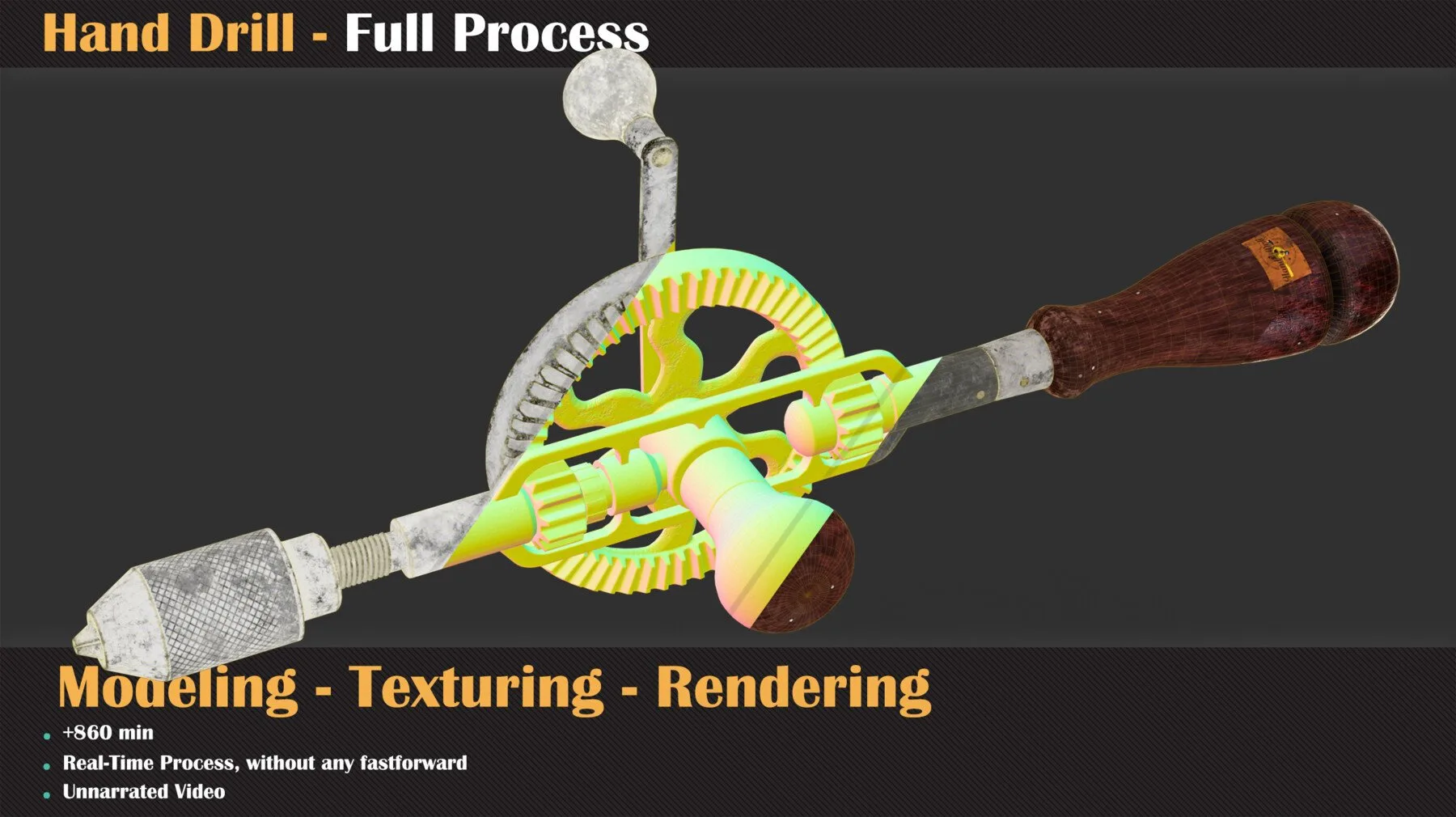 Hand Drill - Tutorial Full Process - FlippedNormals