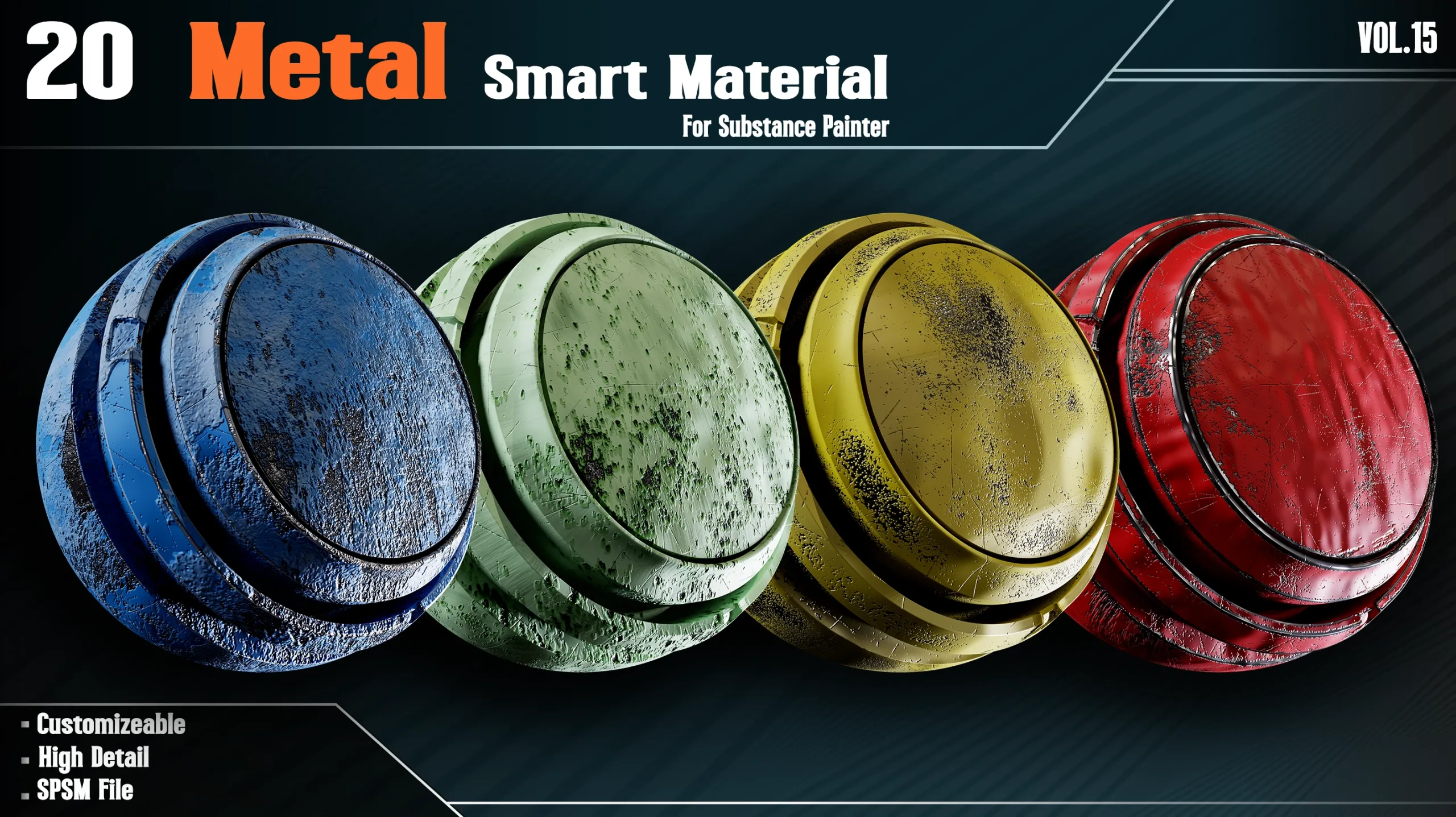 20 Metal Smart Materials - VOL - FlippedNormals