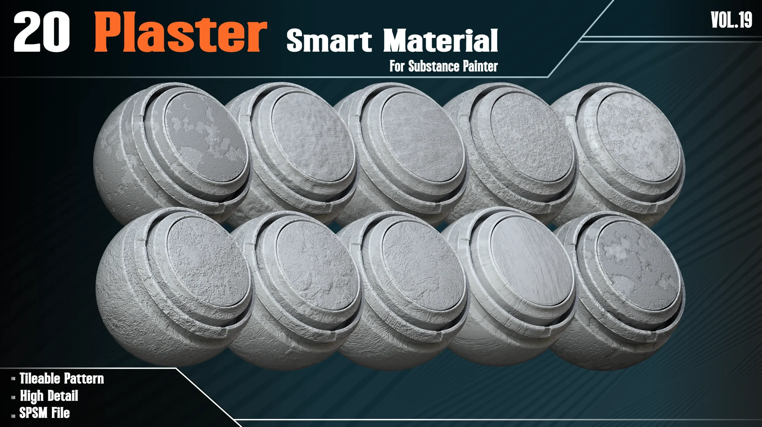 20 Plaster Smart Materials - VOL - FlippedNormals