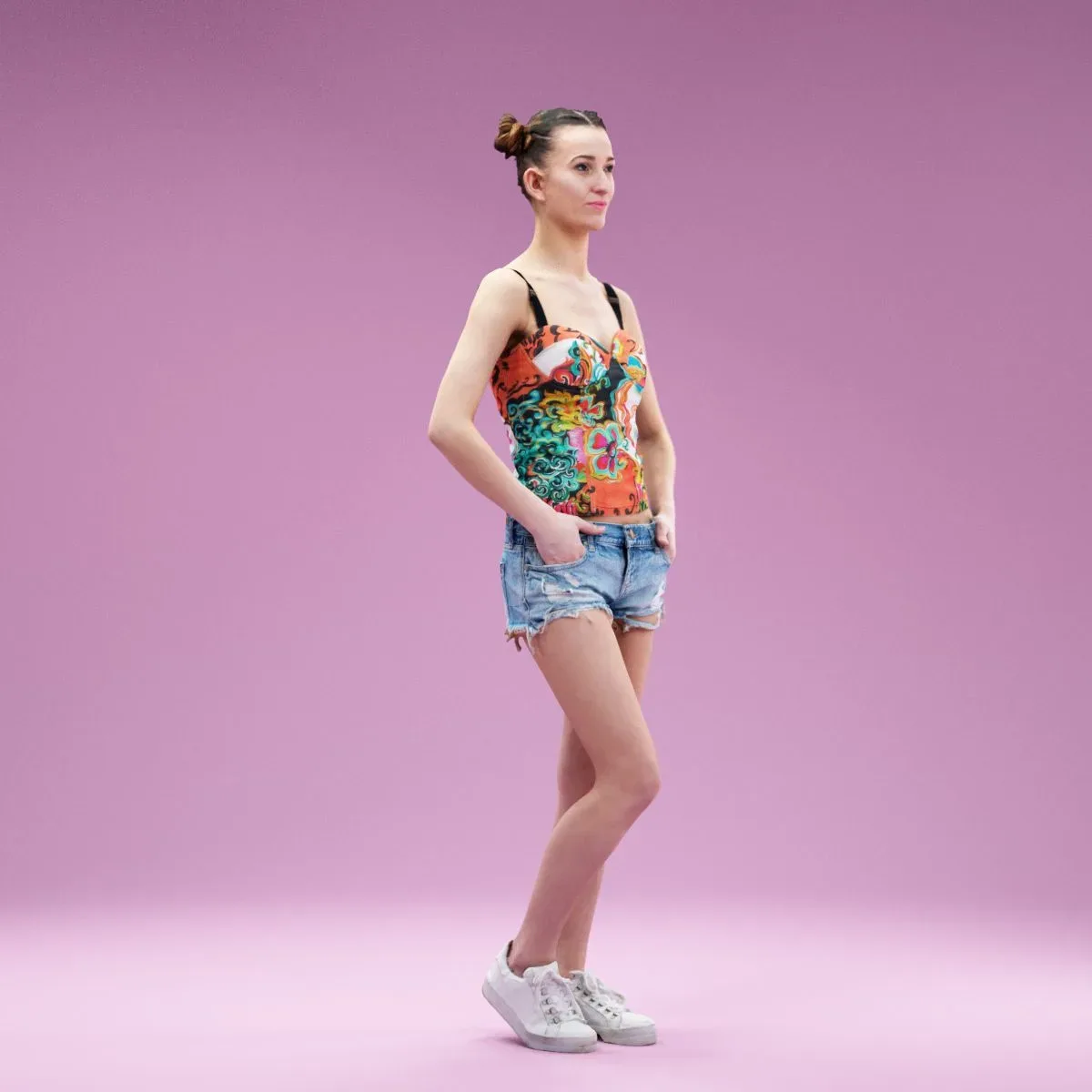 3D Scanned Model of a Girl 8 - FlippedNormals
