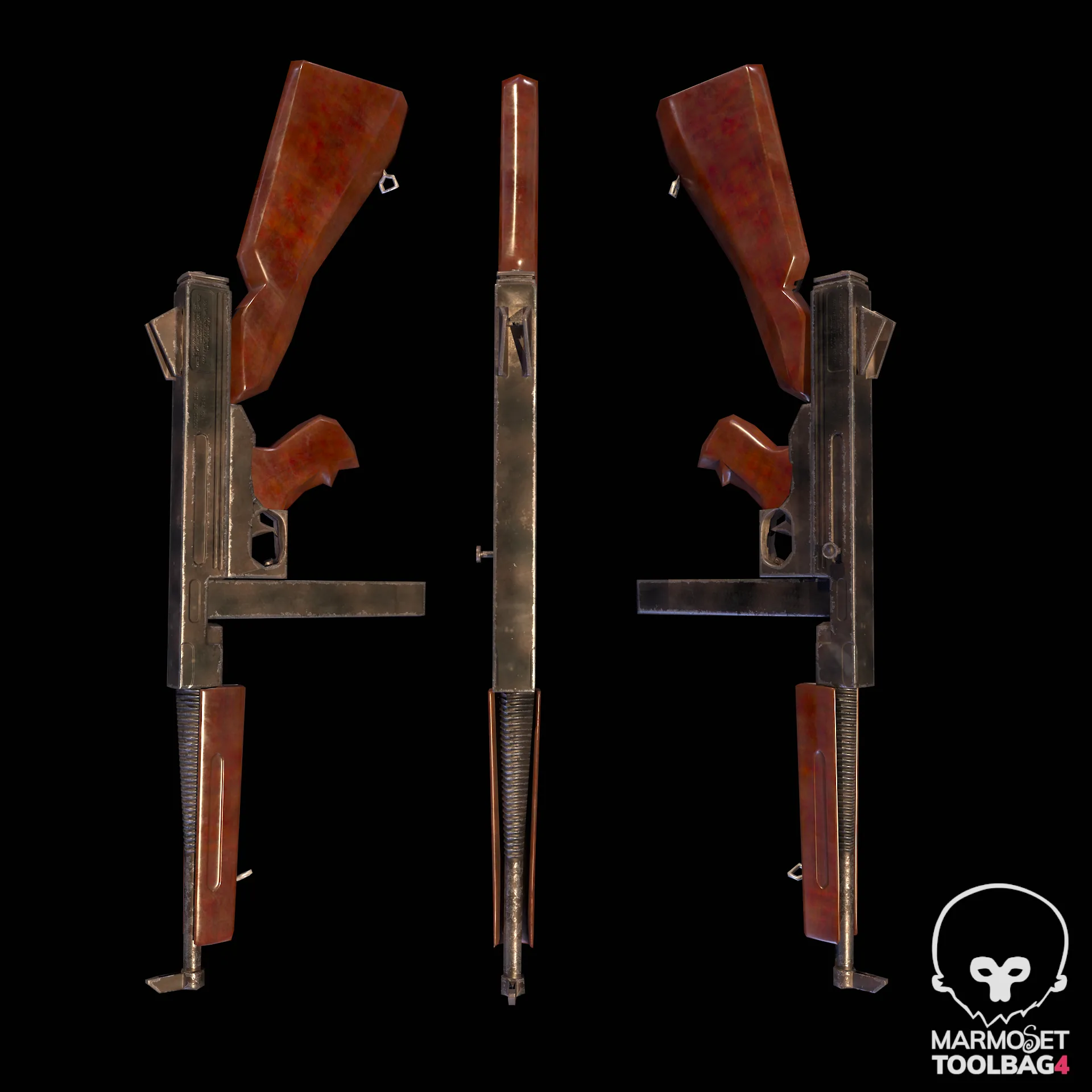 Gun -vol 01 5 3D mode Game assets - FlippedNormals