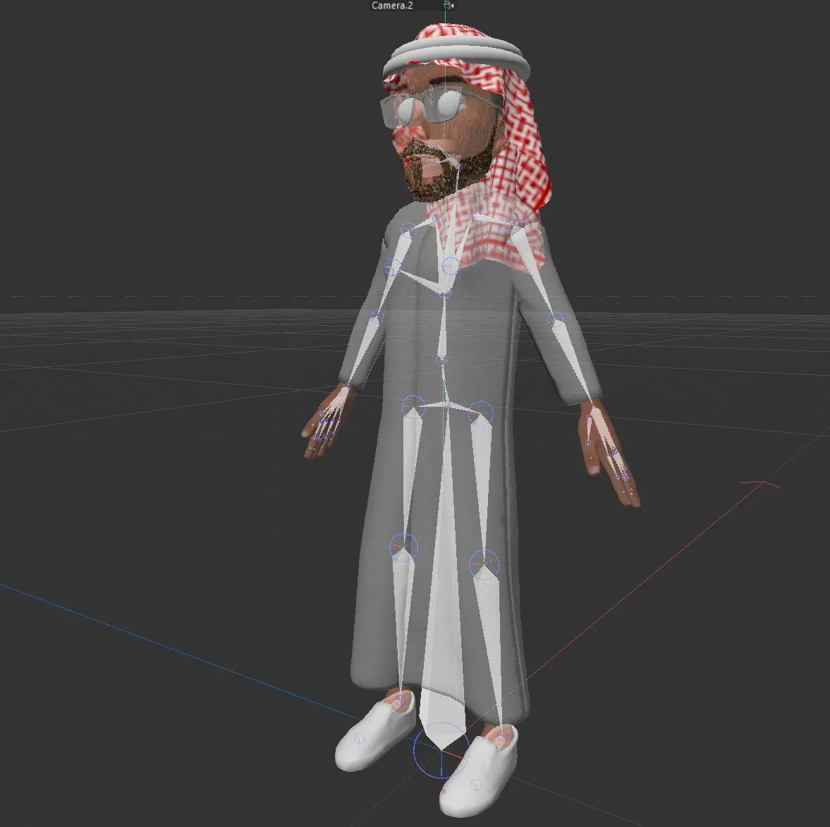 Cartoon Arabian Character 3d Model - FlippedNormals