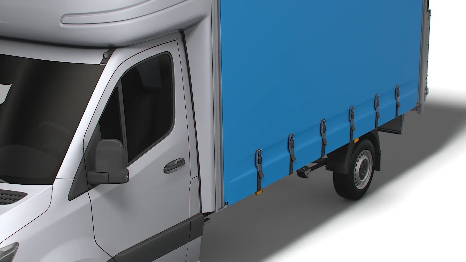 Mercedes Benz Sprinter Luton Curtainsider - FlippedNormals