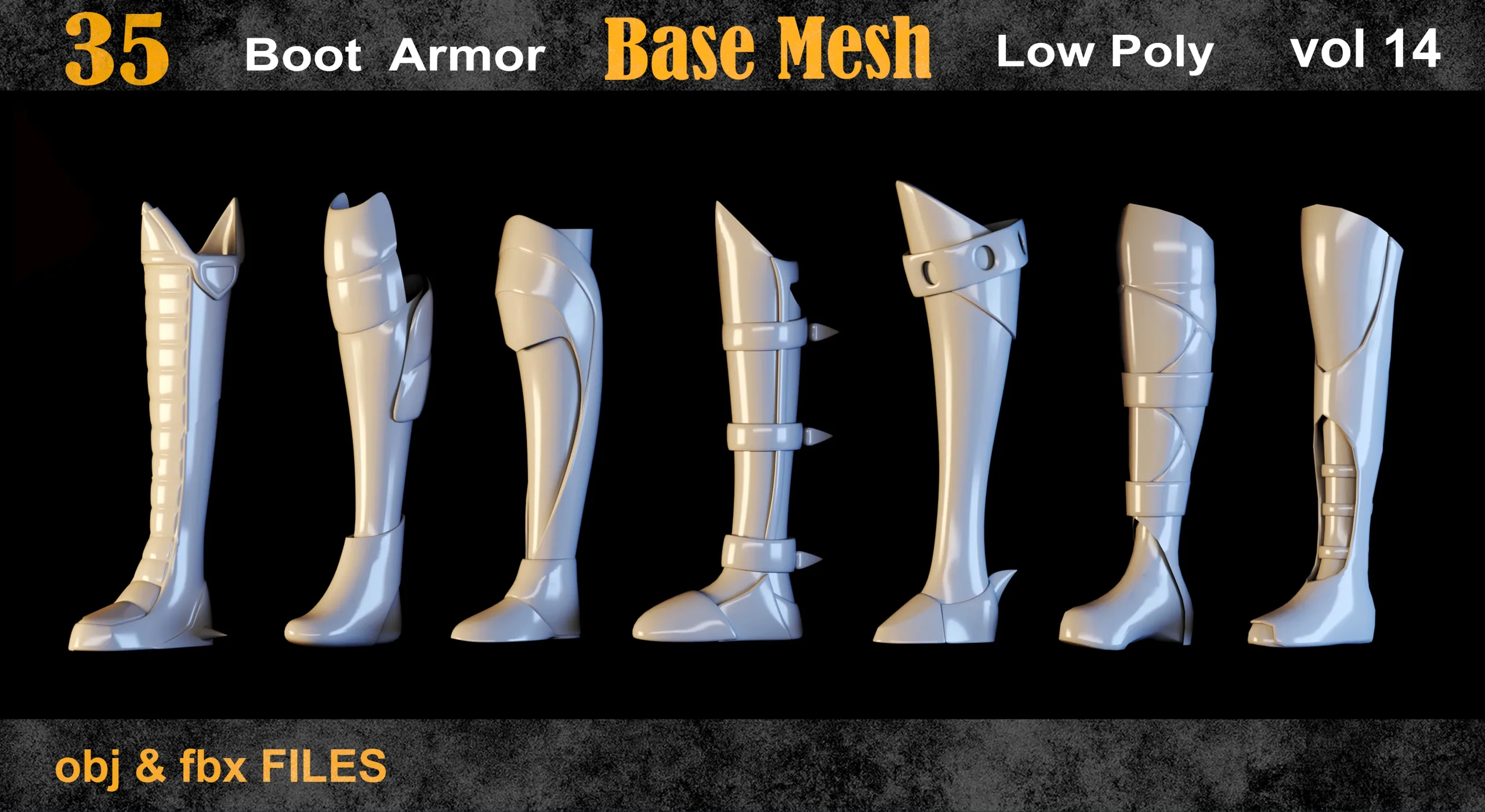 35 Boot Armor Base Mesh vol 14 - FlippedNormals