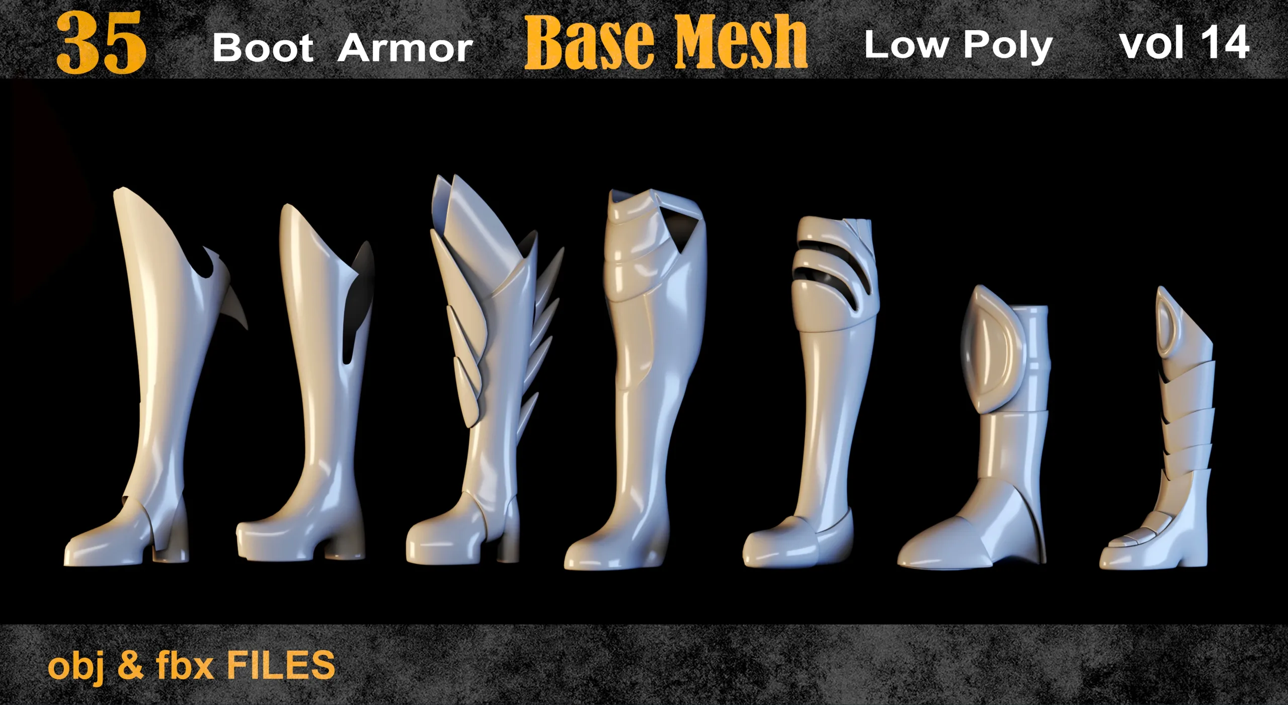35 Boot Armor Base Mesh vol 14 - FlippedNormals