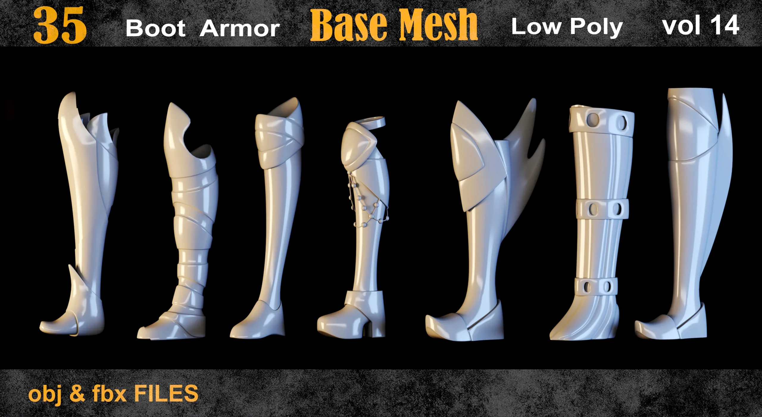35 Boot Armor Base Mesh vol 14 - FlippedNormals