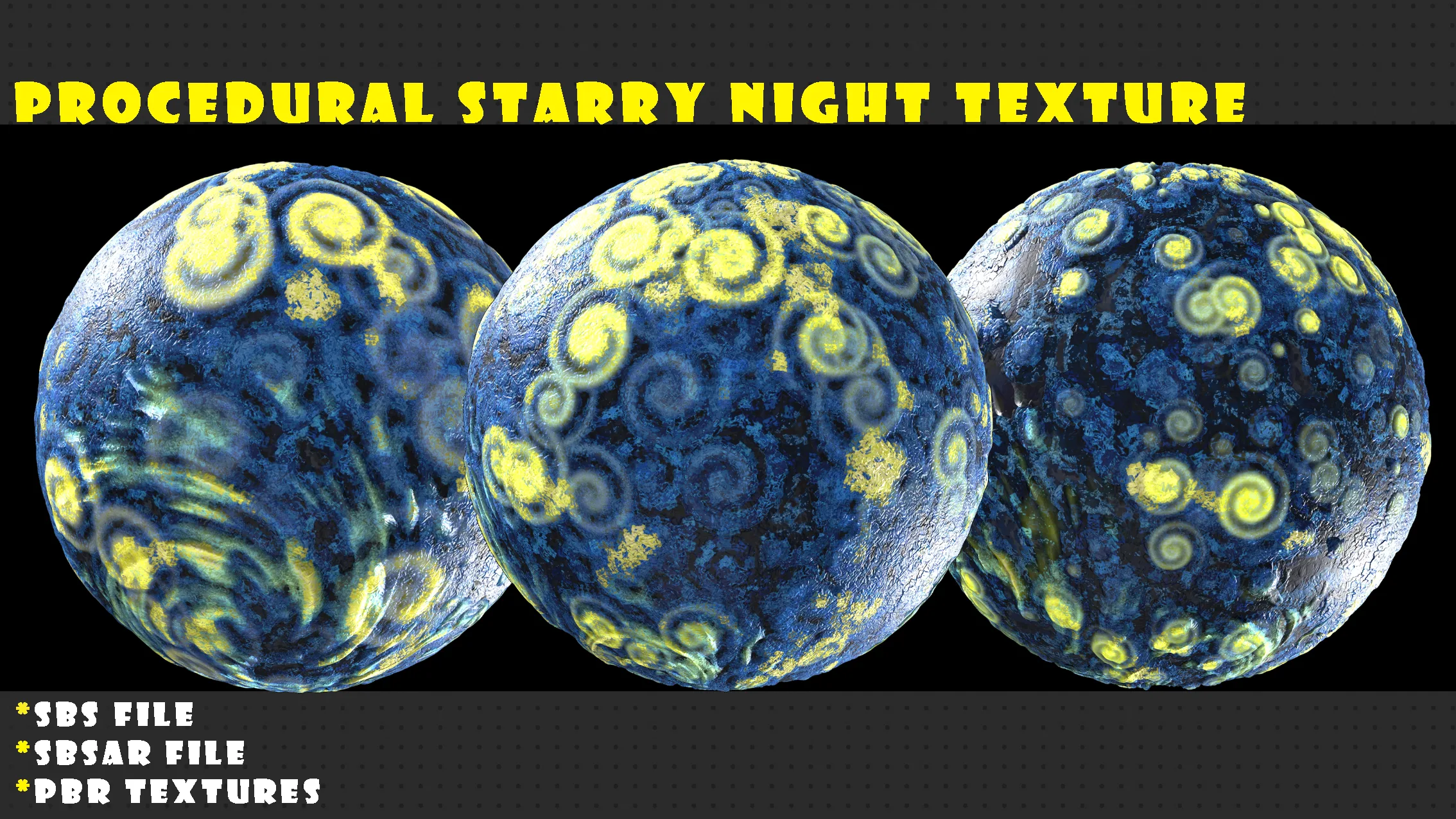 Procedural Starry Night Textures - FlippedNormals