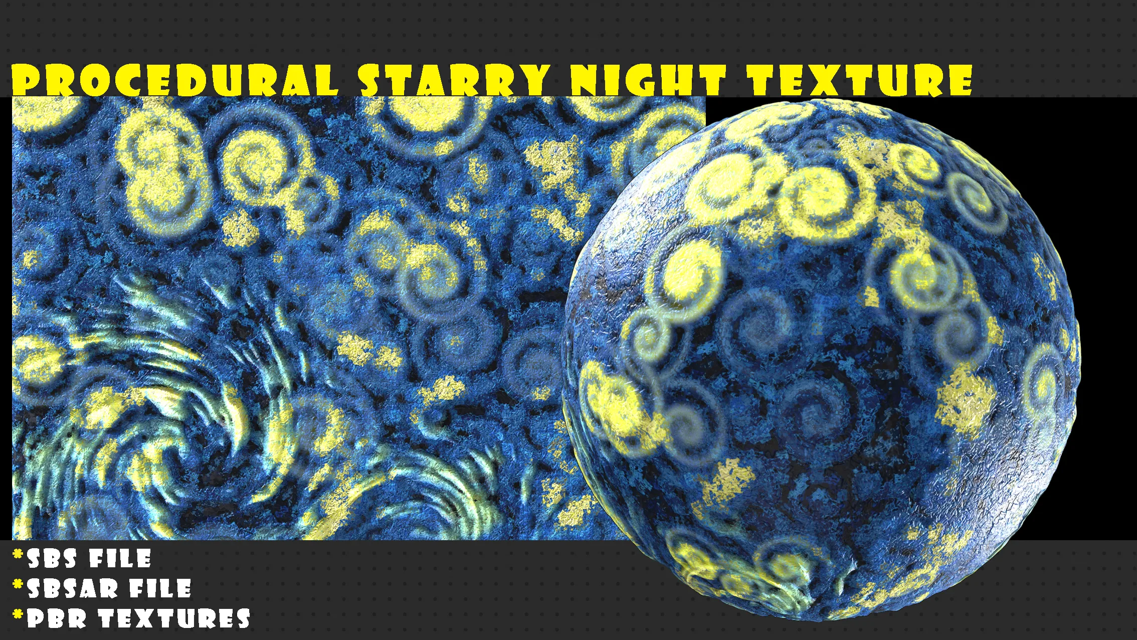 Procedural Starry Night Textures - FlippedNormals